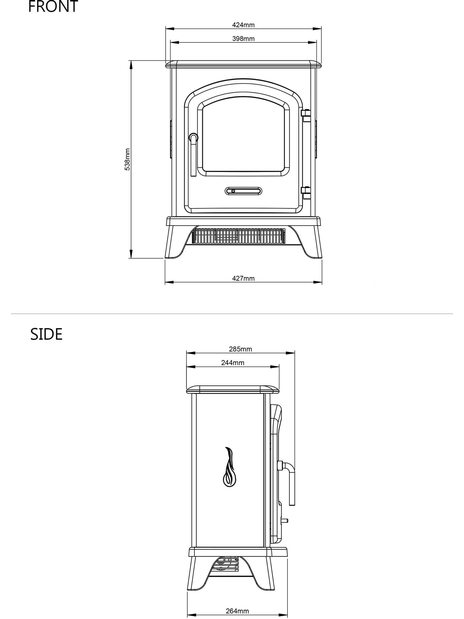Buy Be Modern Black Serrano Cast Iron Electric Stove from the Next UK ...