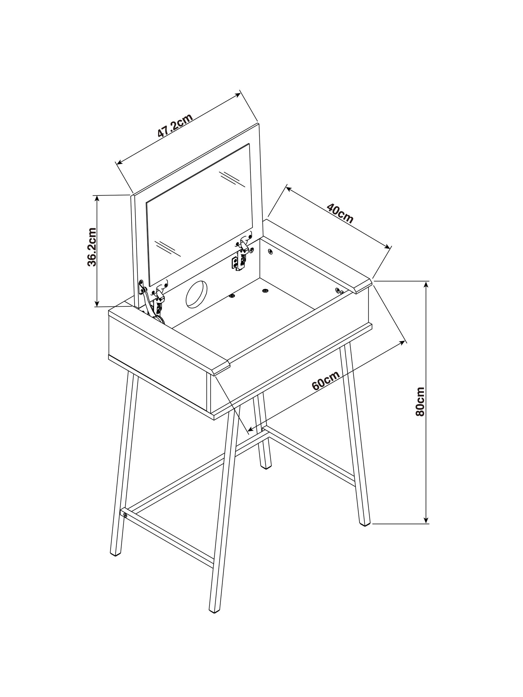 Buy Dark Bronx Oak Effect Console Dressing Table from the Next UK ...