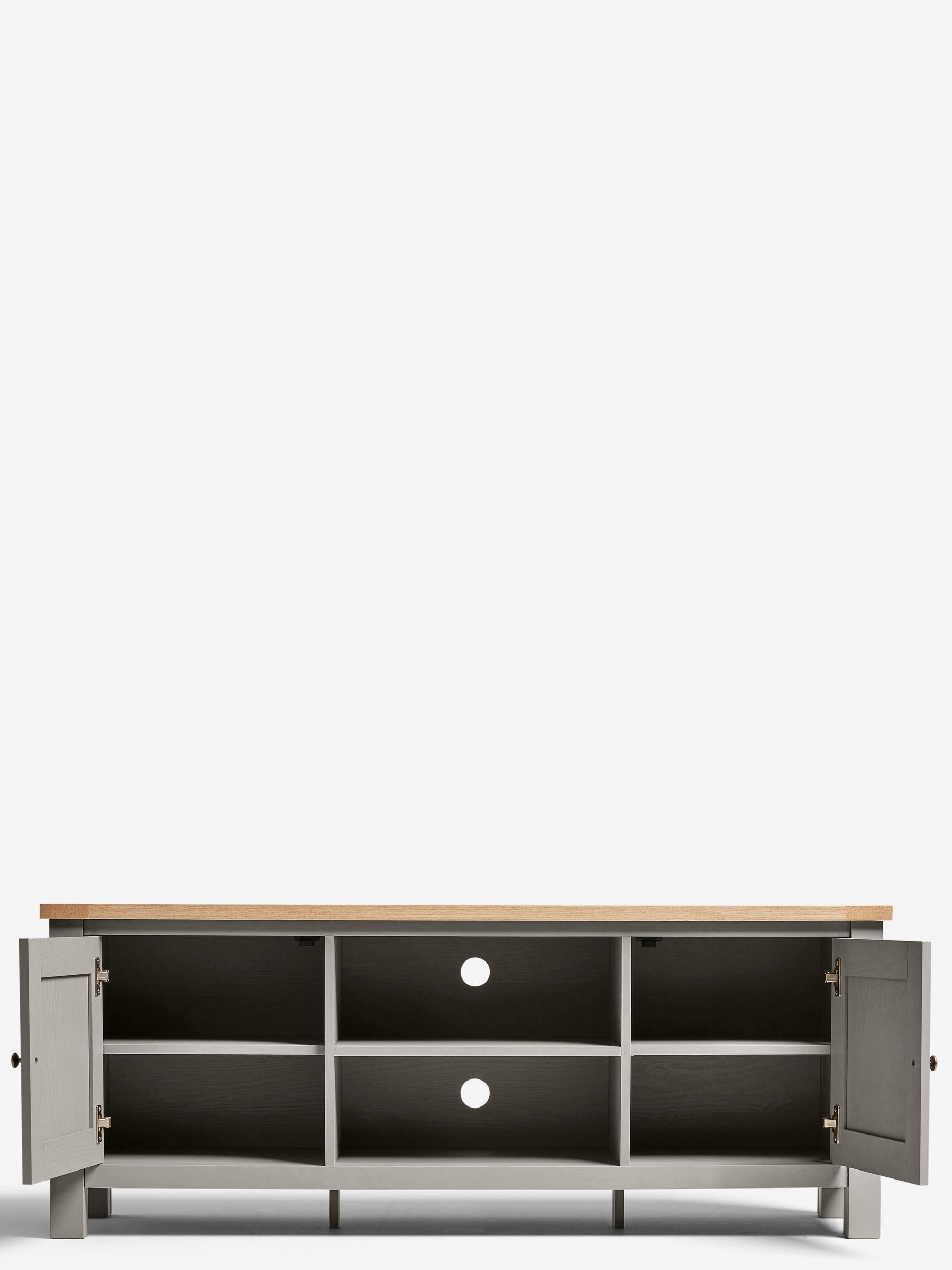 Buy Dove Grey Malvern Oak Effect Up to 60 inch Slim TV Unit from the ...