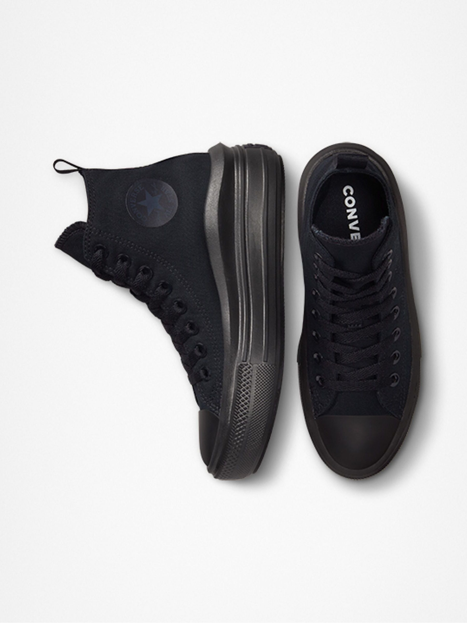 Buy Converse Black chrome Youth Chuck Taylor Move Trainers from the ...