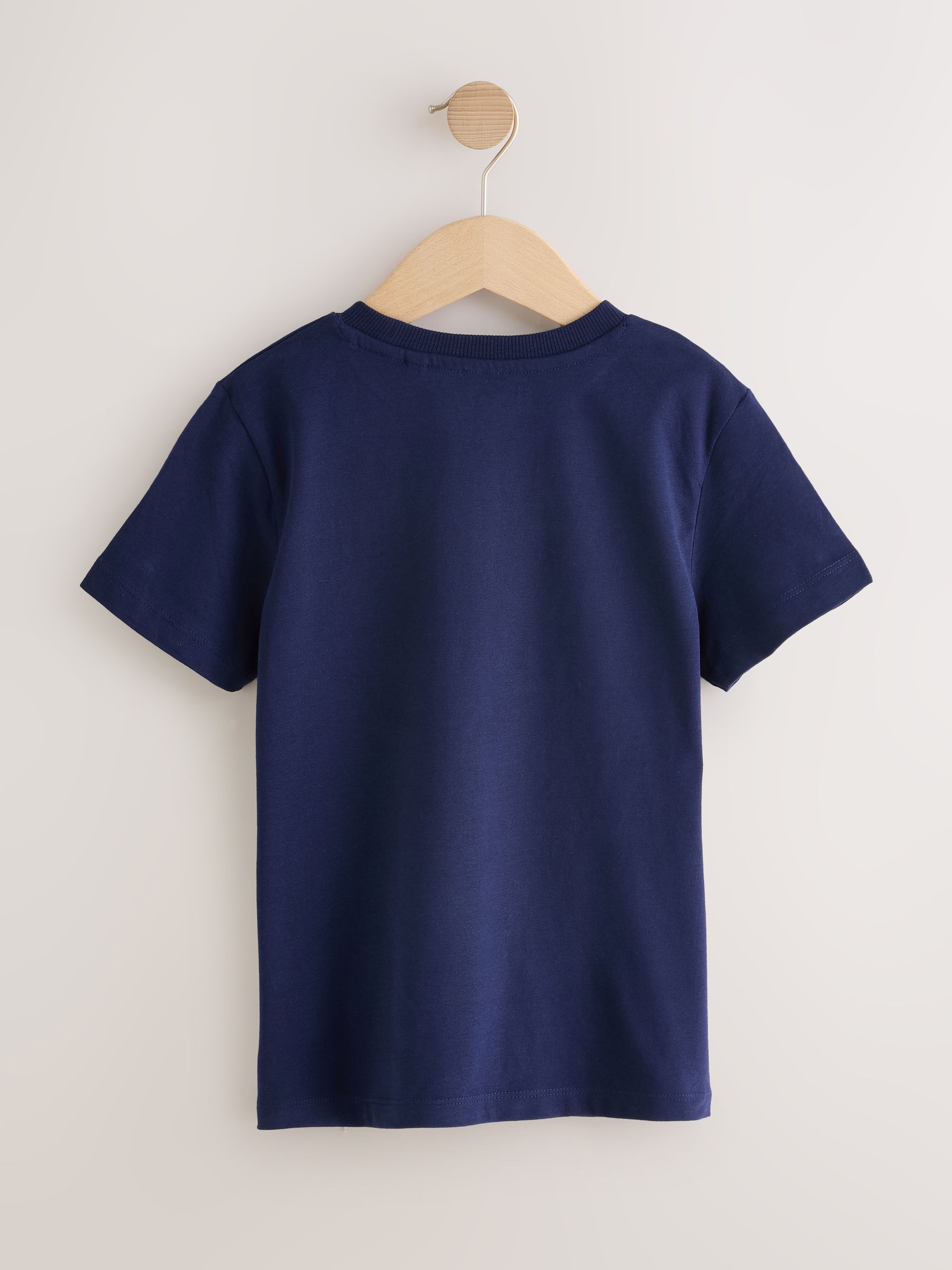 Buy Burgundy Red/White Short Sleeve Stag Embroidered T-Shirts 4 Pack (3 ...