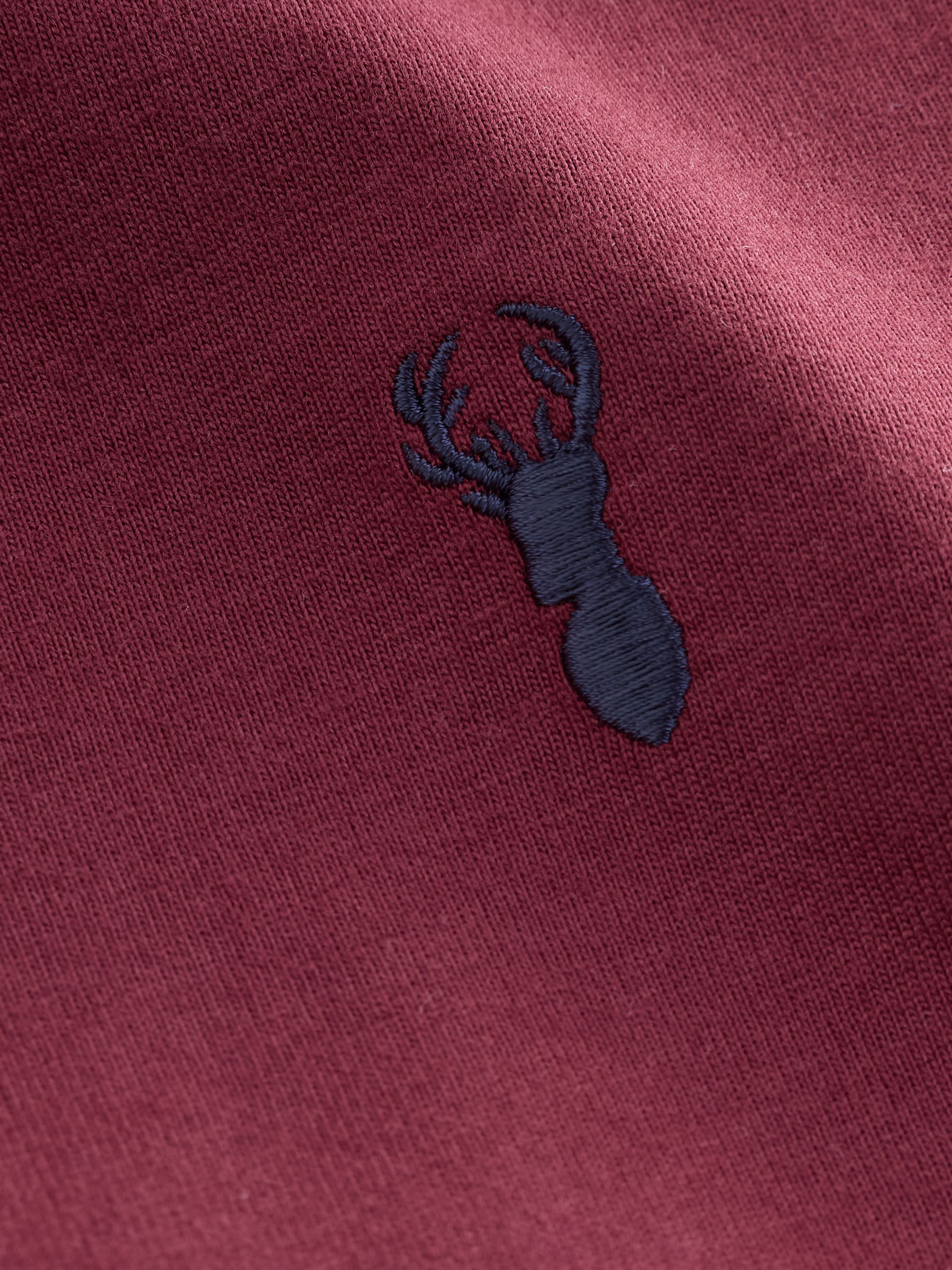 Buy Burgundy Red/White Short Sleeve Stag Embroidered T-Shirts 4 Pack (3 ...