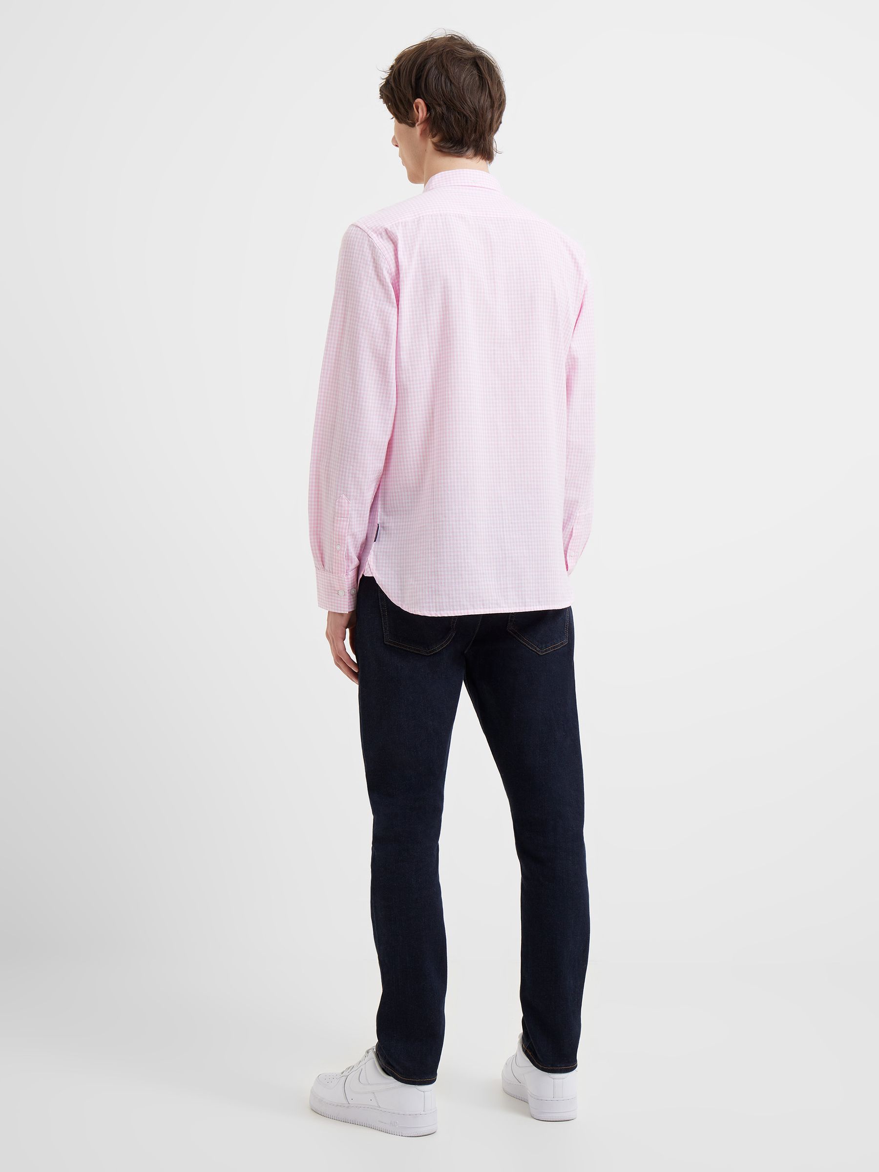 Buy French Connection Pink Gingham 100% Cotton Long Sleeve Shirt from ...