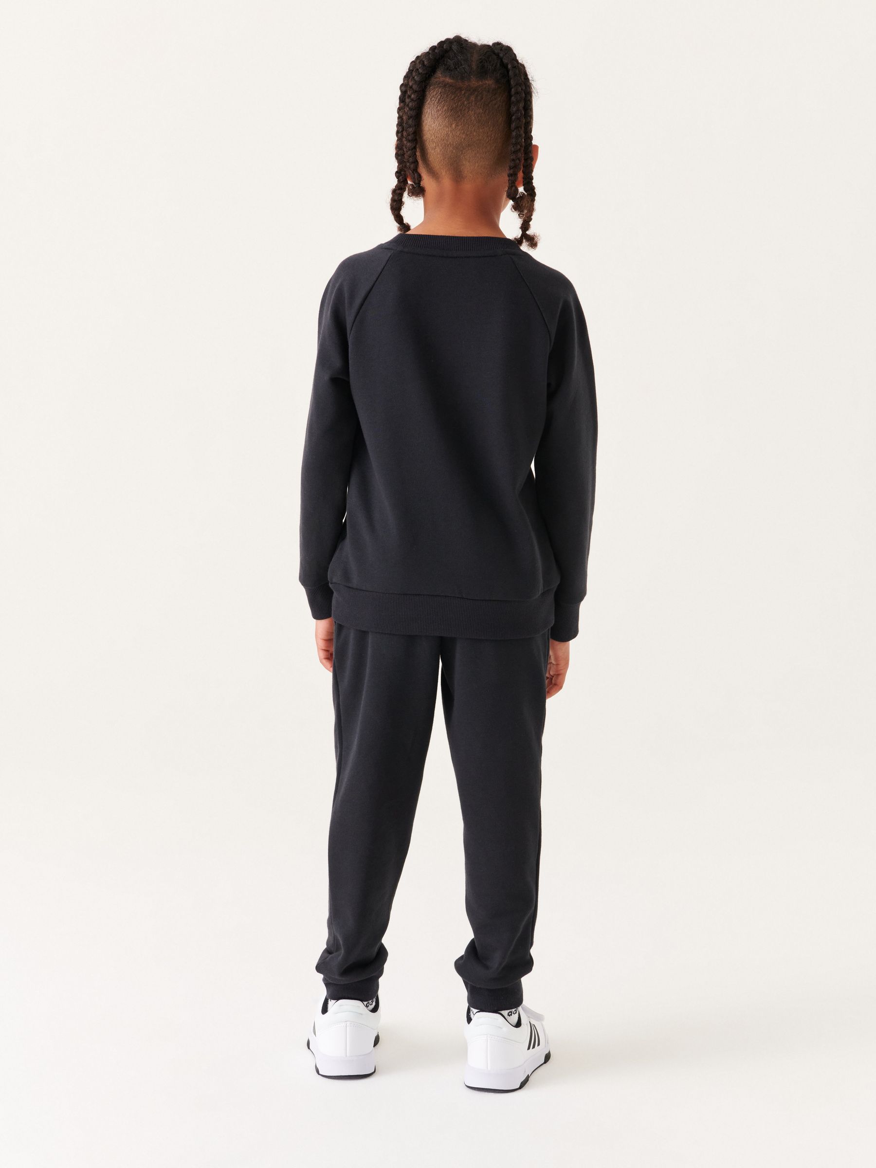 Buy adidas Black Sportswear Essentials Logo French Terry Jogger Set ...