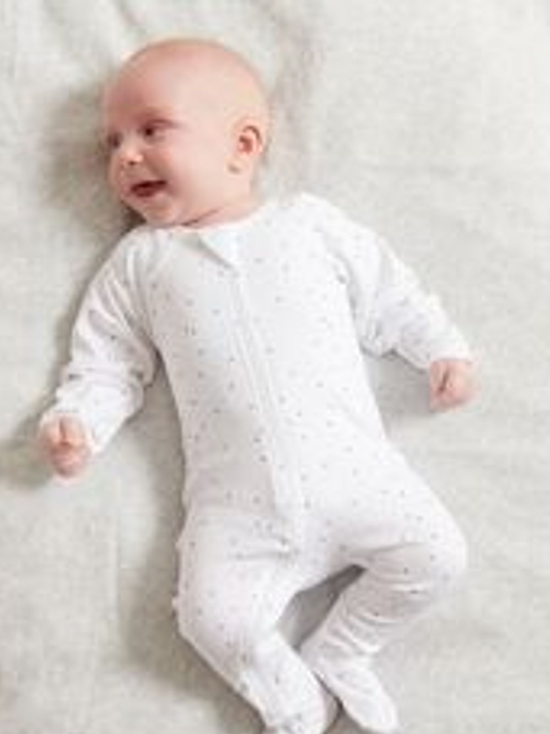 Buy Purebaby Grey 100% Cotton Zip Baby Sleepsuits 2 Pack from the Next ...