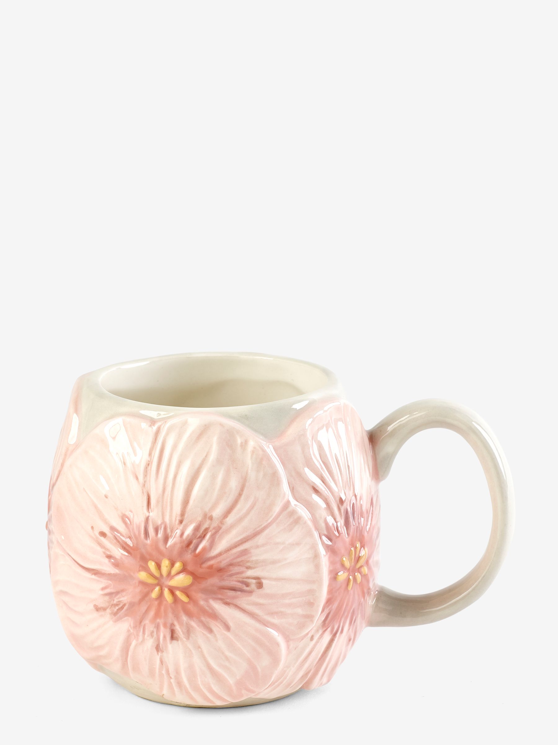 Buy Pink Flower Textured Mug from the Next UK online shop