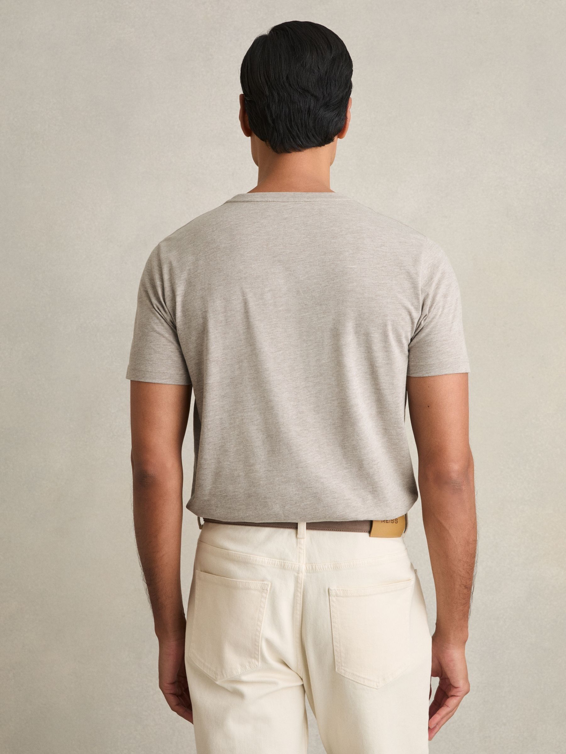 Buy Reiss Multi Melange Bless 3 Pack Cotton Crew-Neck Tailored-Fit T ...