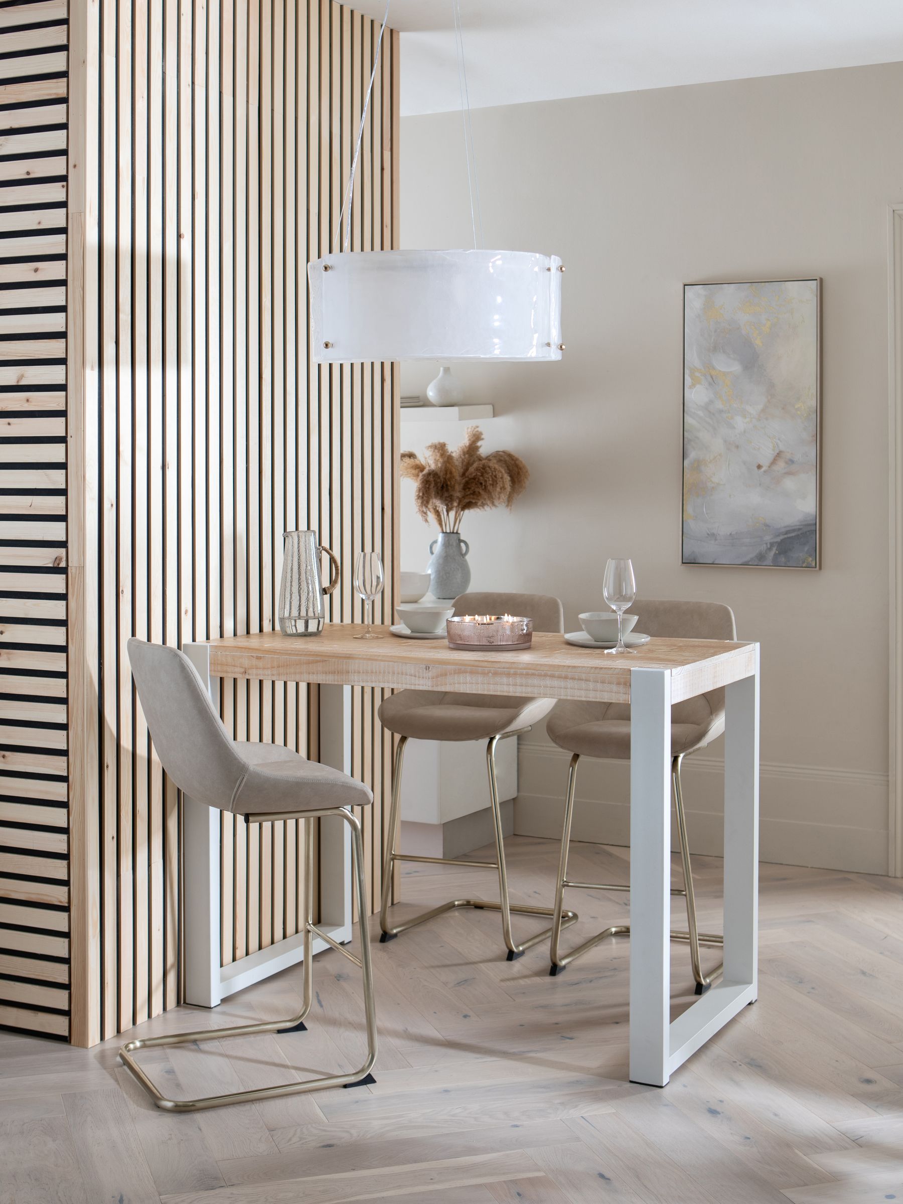 Buy White Jefferson Solid Wood Pine 4 Seater Bar Dining Table from the ...