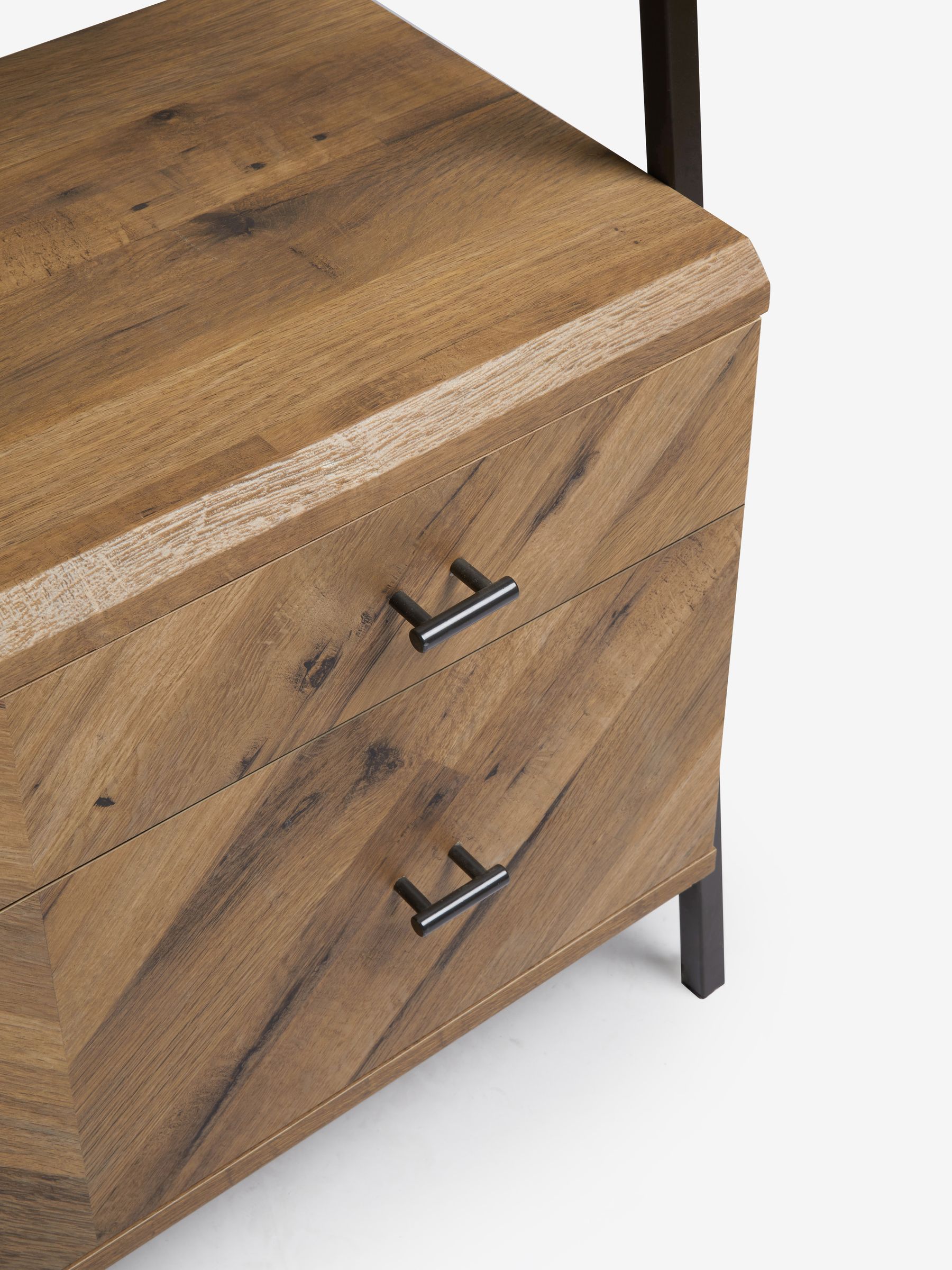 Buy Dark Bronx Ladder Chevron Oak Effect Storage Shelf from the Next UK ...