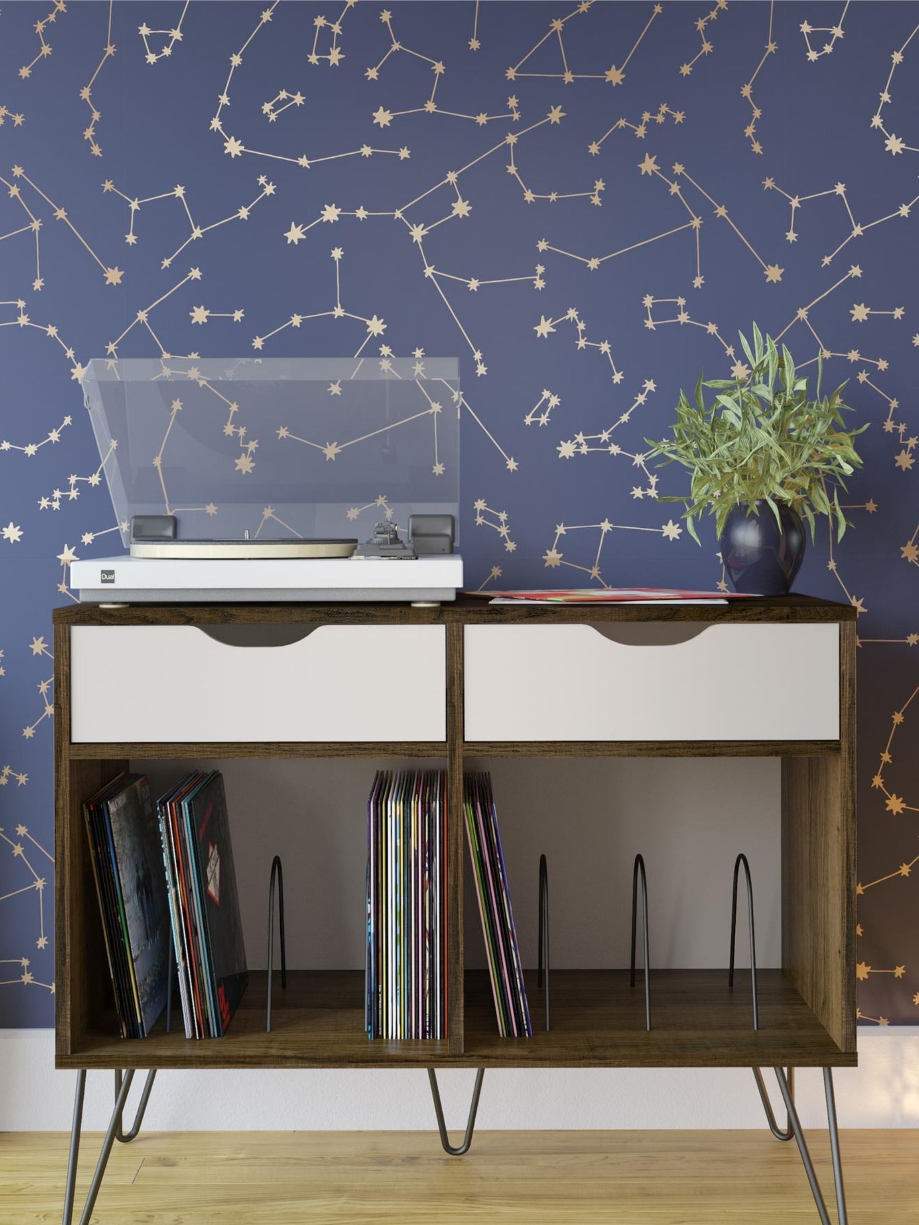 Buy Novogratz Brown Concord Turntable Stand With Drawers from the Next ...