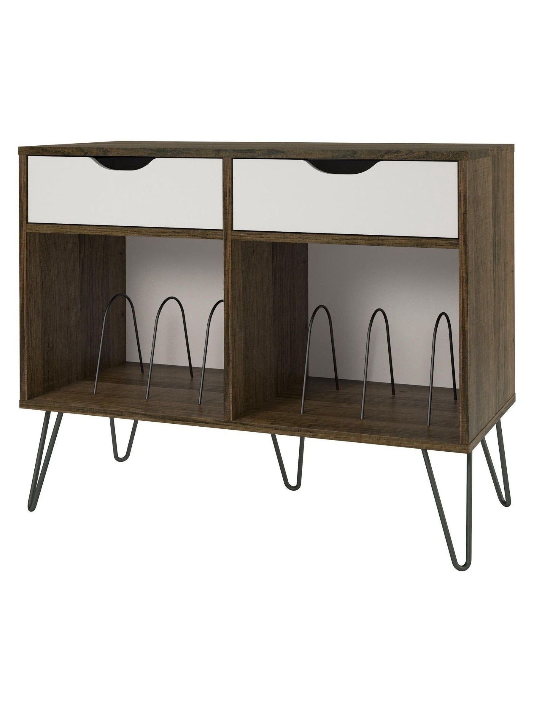 Buy Novogratz Brown Concord Turntable Stand With Drawers from the Next ...