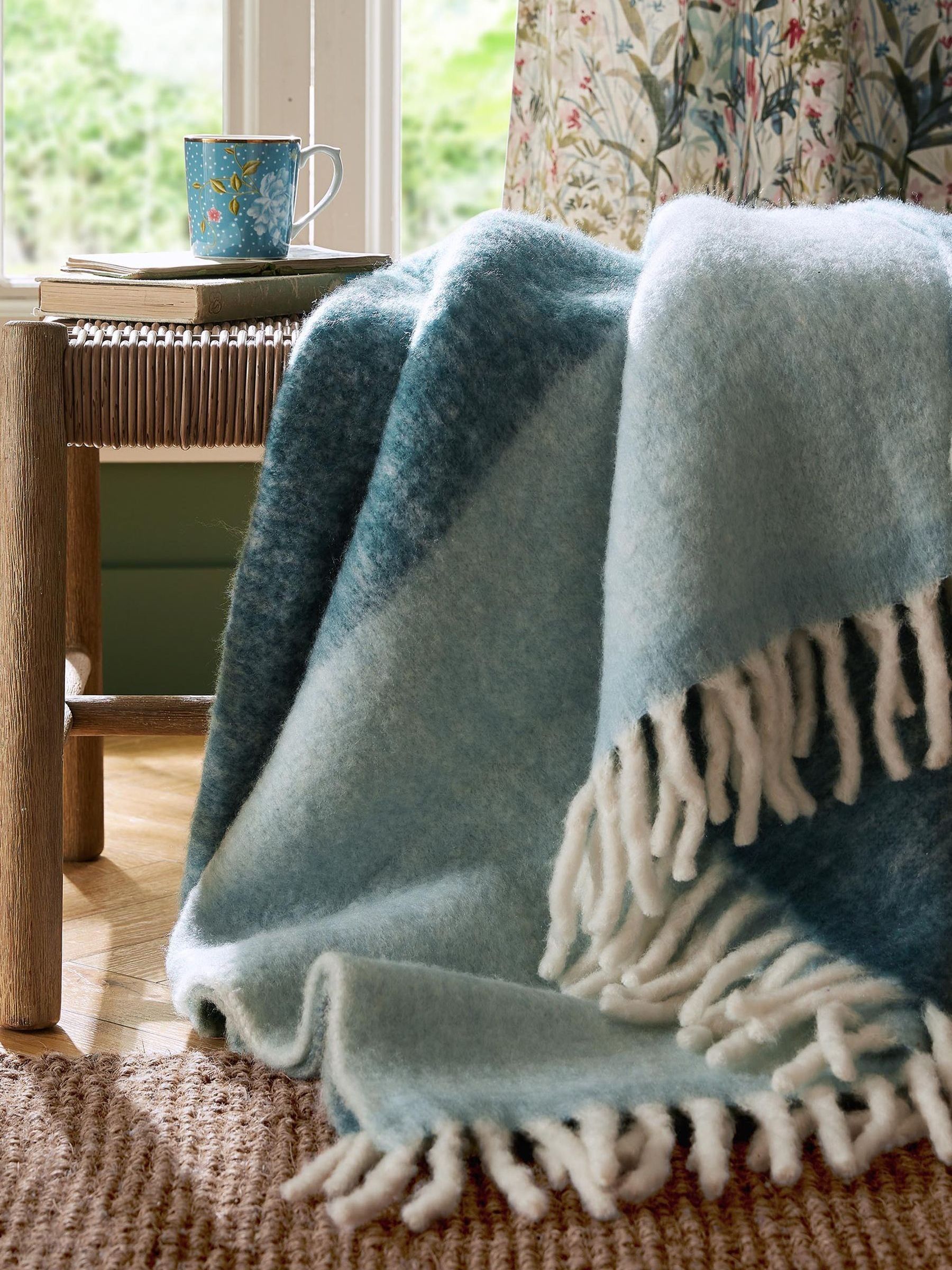 Buy Laura Ashley Blue Seaspray Bronwen Throw from the Next UK online shop