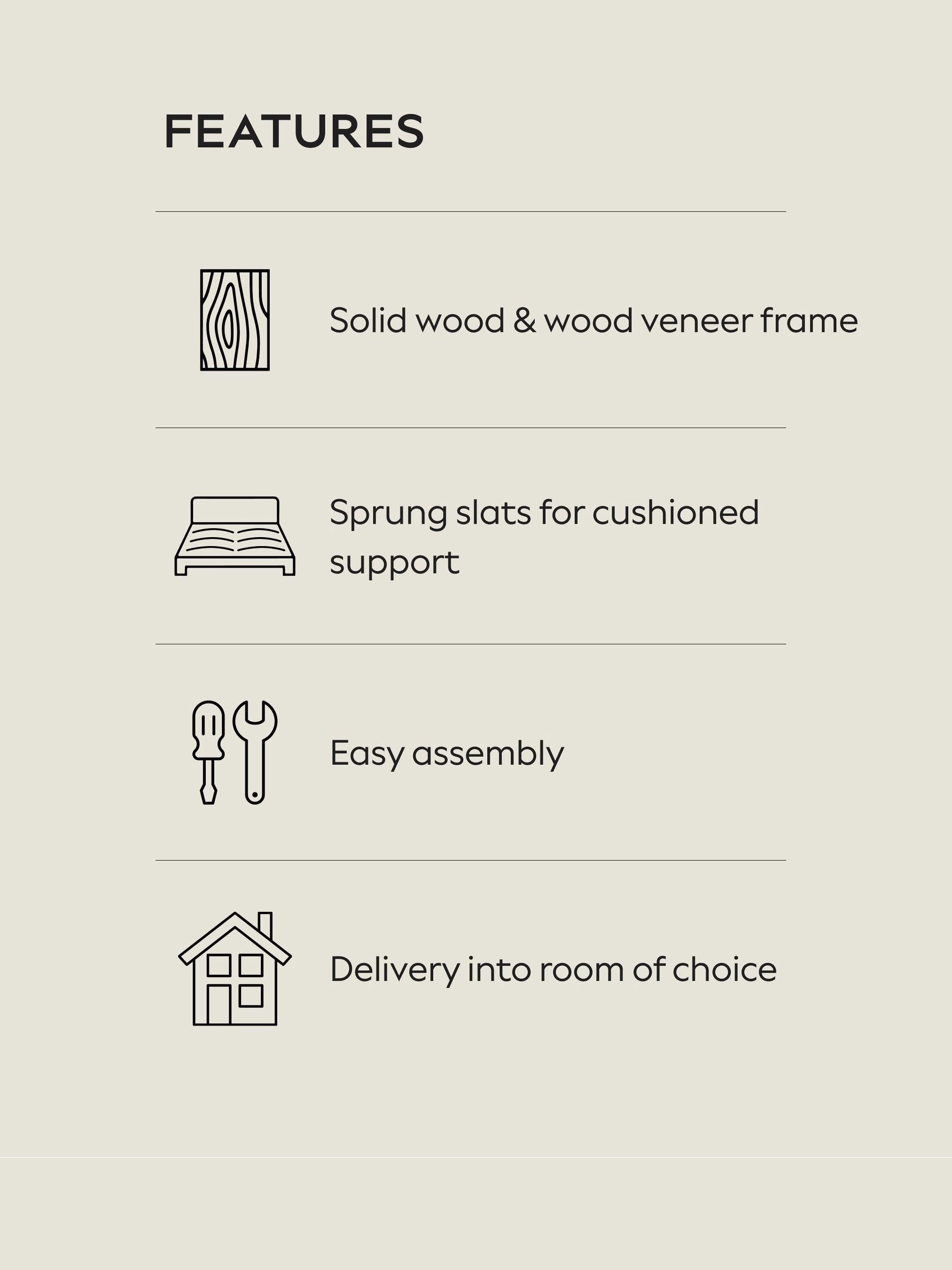 Buy Contemporary Blend Light Natural Without Footend Josie Bed Frame ...