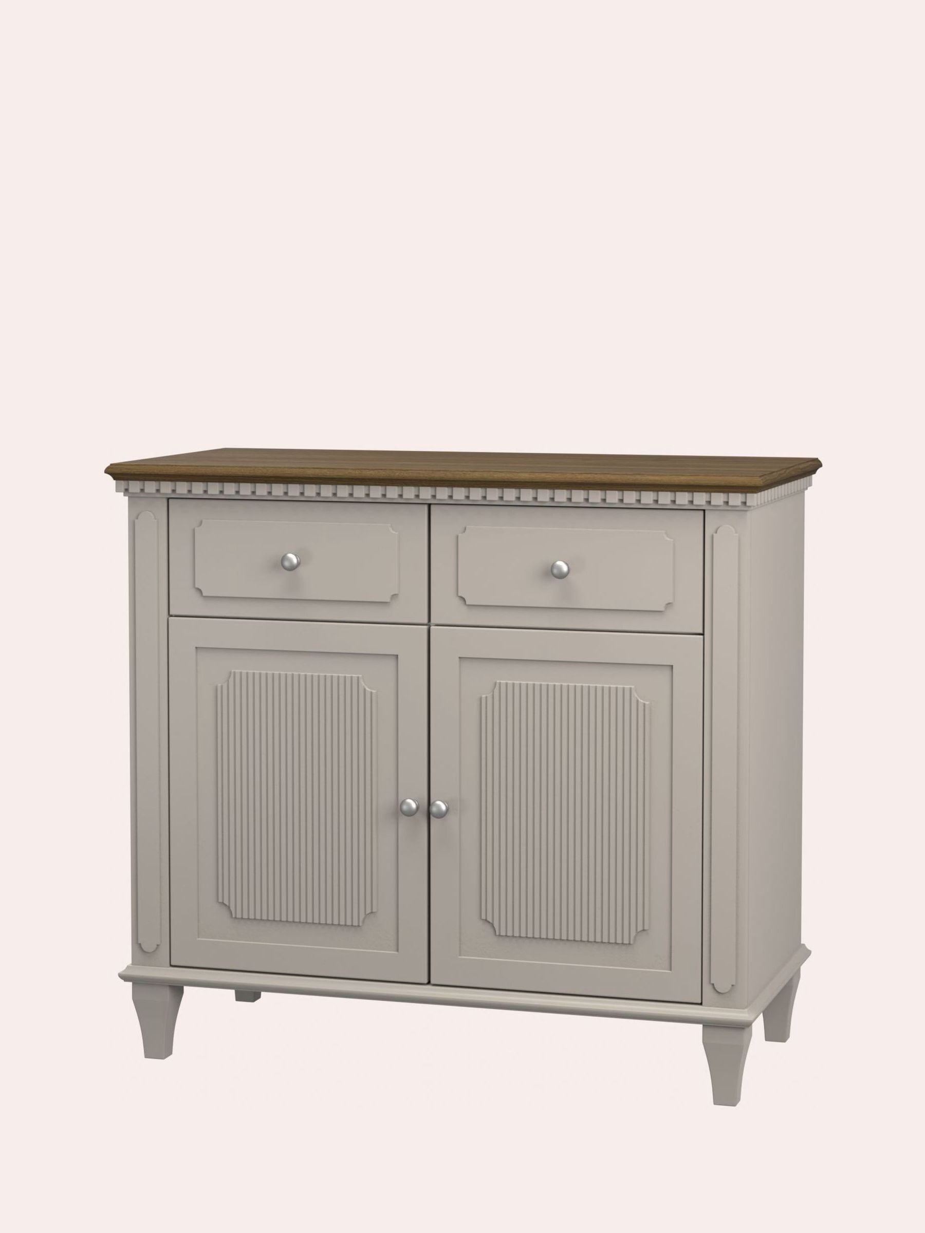 Buy Laura Ashley Pale French Grey Hanover 2 Door 2 Drawer Narrow ...