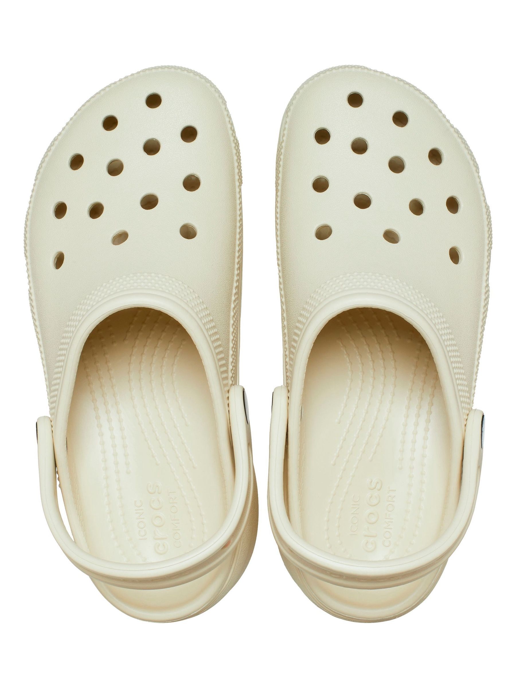 Buy Crocs Light Cream Classic Platform Clogs from Next Ireland