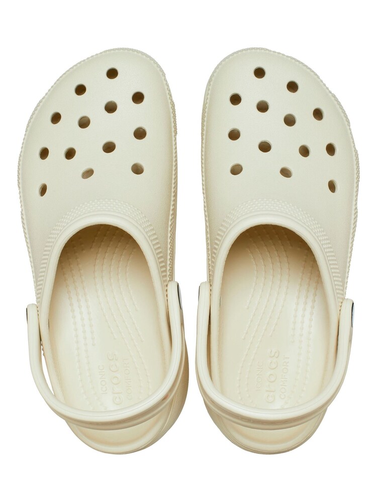 Buy Crocs Light Cream Classic Platform Clogs from Next Ireland