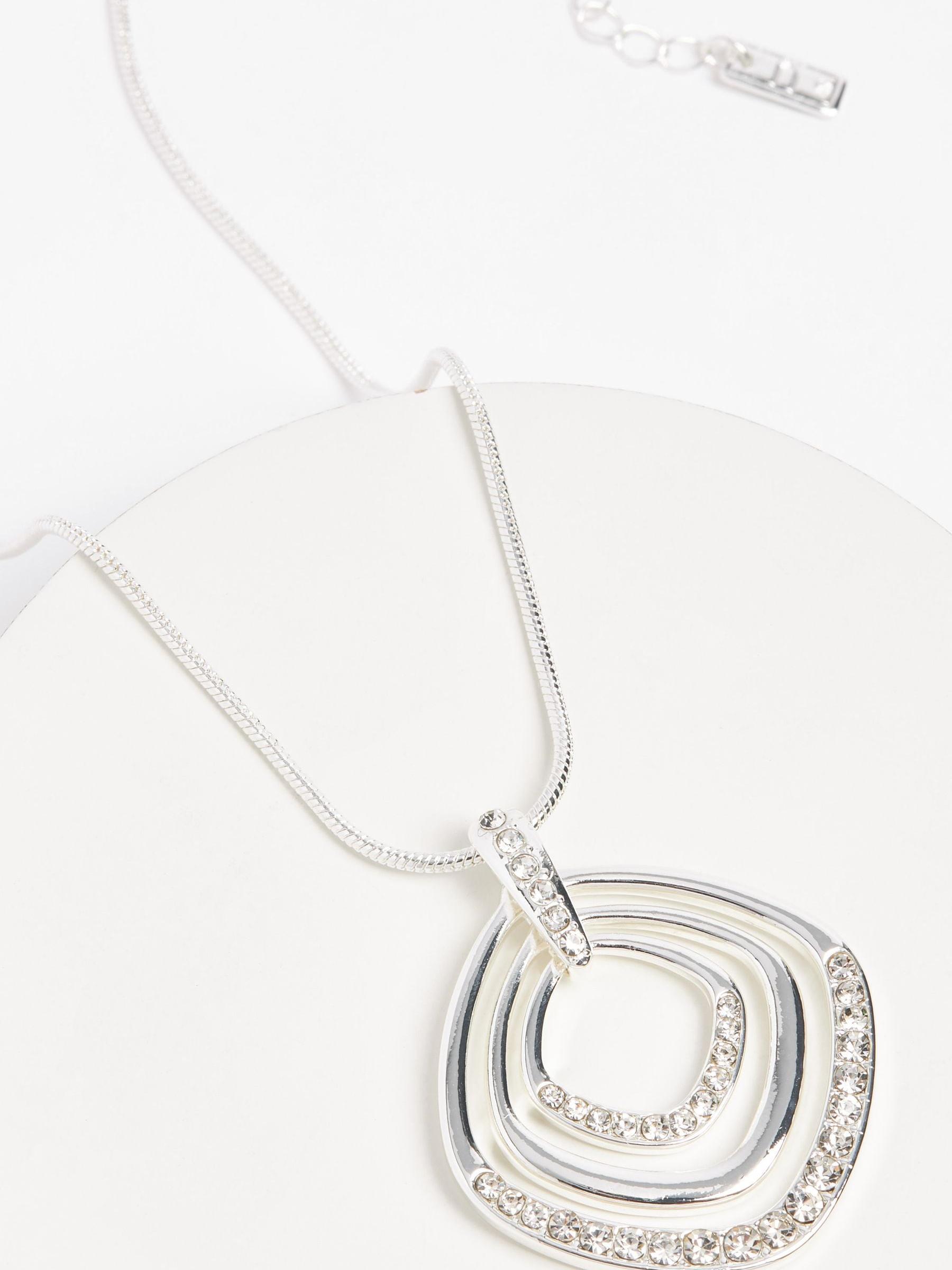 Buy Silver Tone Sparkle Long Necklace from the Next UK online shop