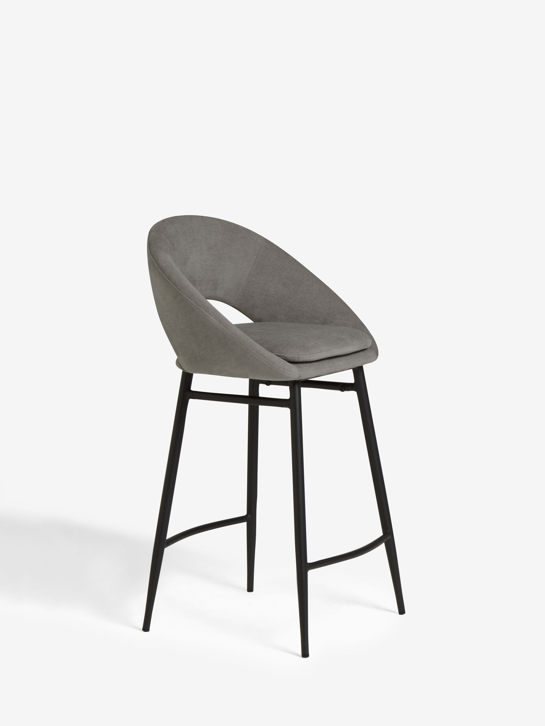 Buy Fine Chenille Mid Grey Hewitt Fixed Height Bar Stool from the Next ...