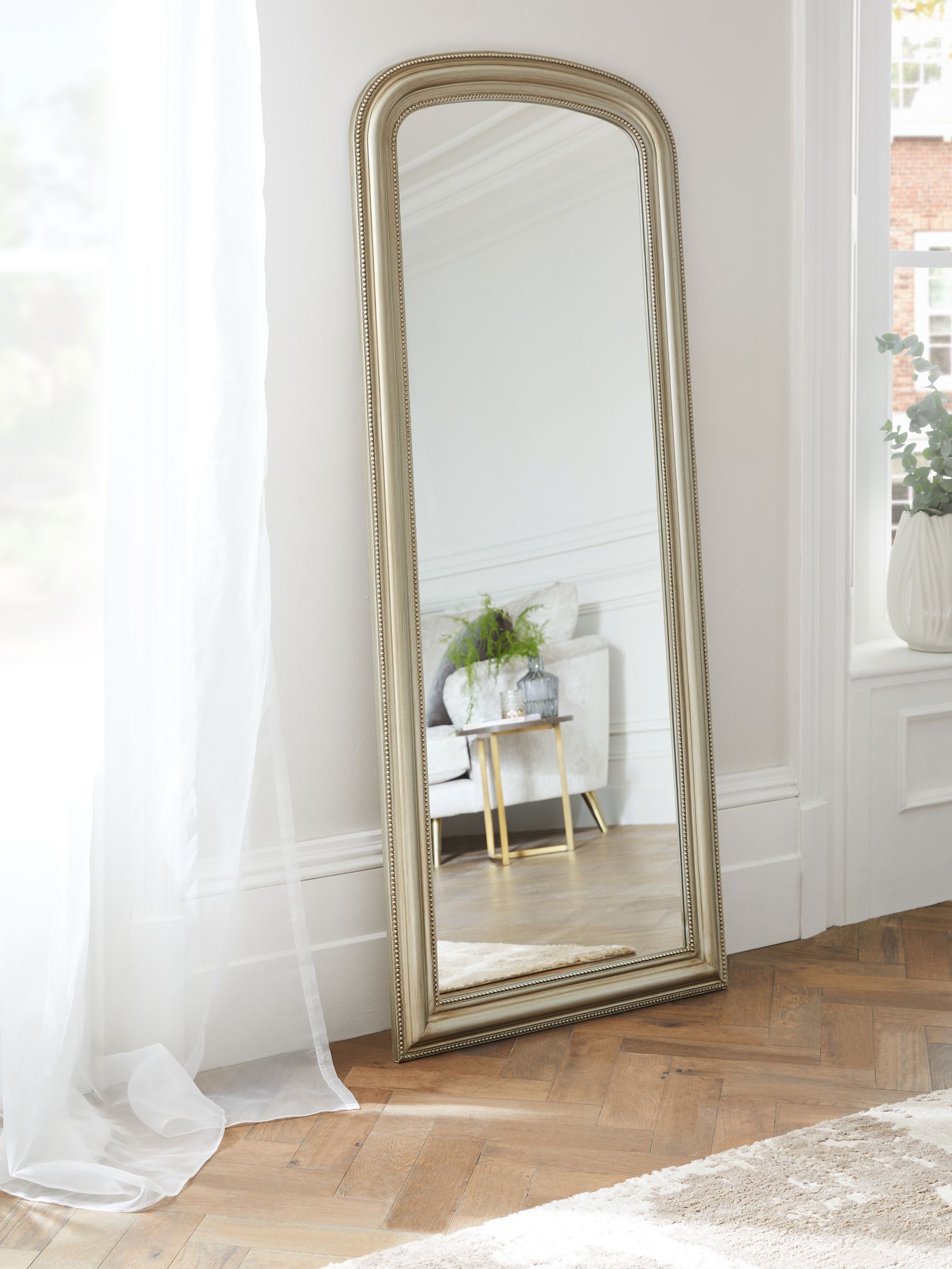 Buy Champagne Gold Beaded Arch Full Length Mirror from the Next UK ...