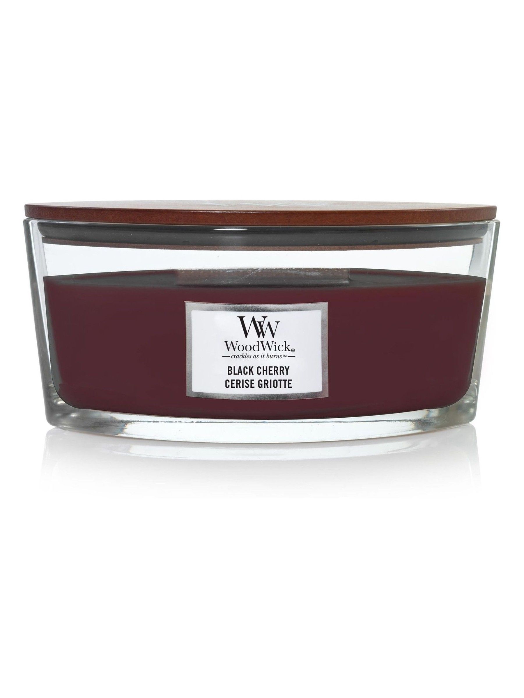 Buy Woodwick Burgundy Red Ellipse Black Cherry Scented Candle from the ...