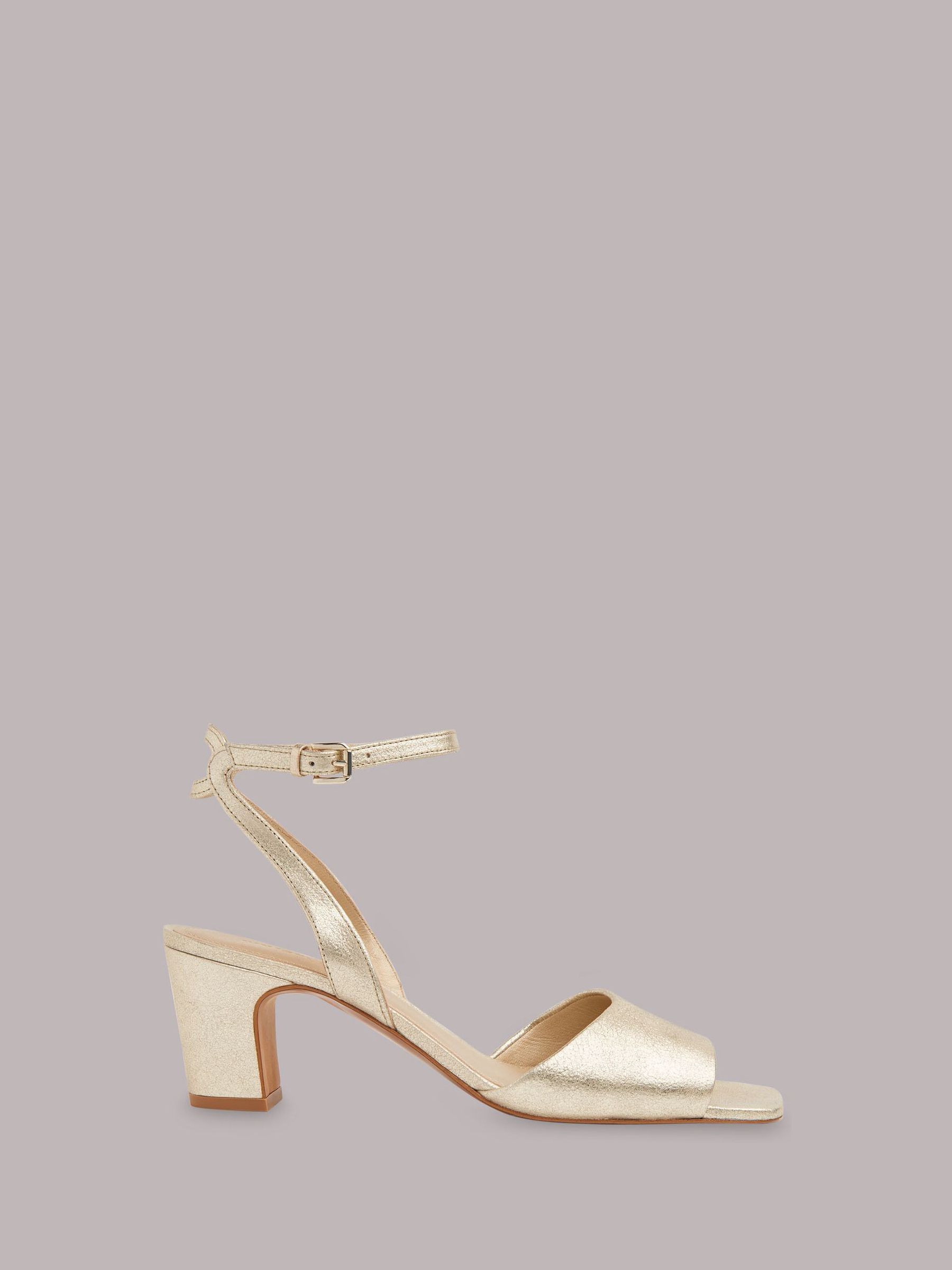 Buy Whistles Gold Block Heel Emerson Sandals from the Next UK online shop