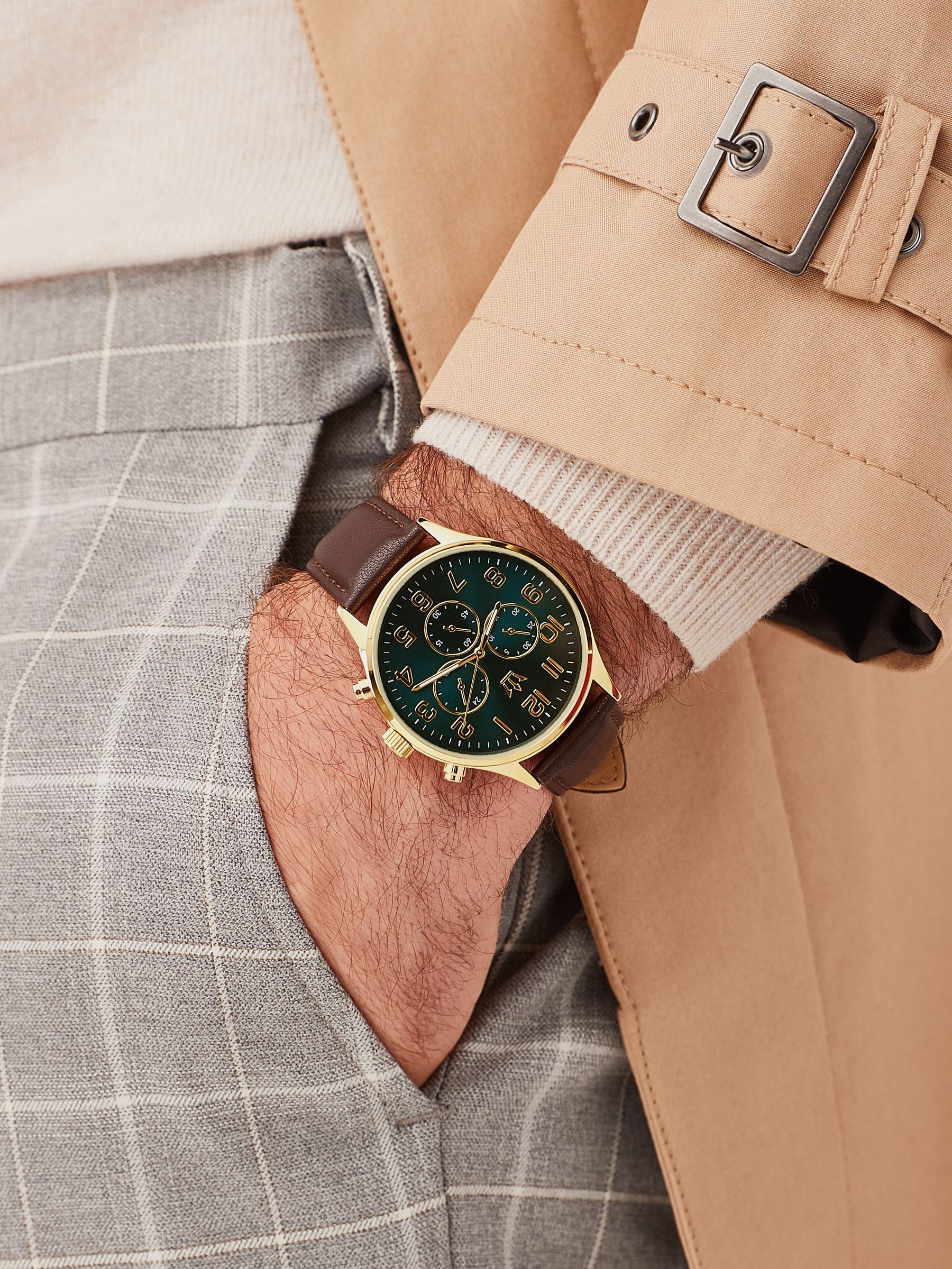Buy Next Classic Watch With Brown Strap from the Next UK online shop