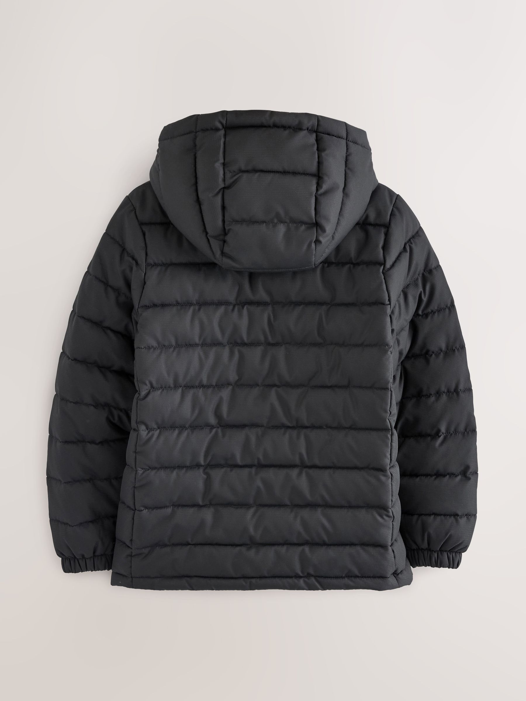 Buy Black Quilted Midweight Hooded Jacket (3-16yrs) from Next Ireland