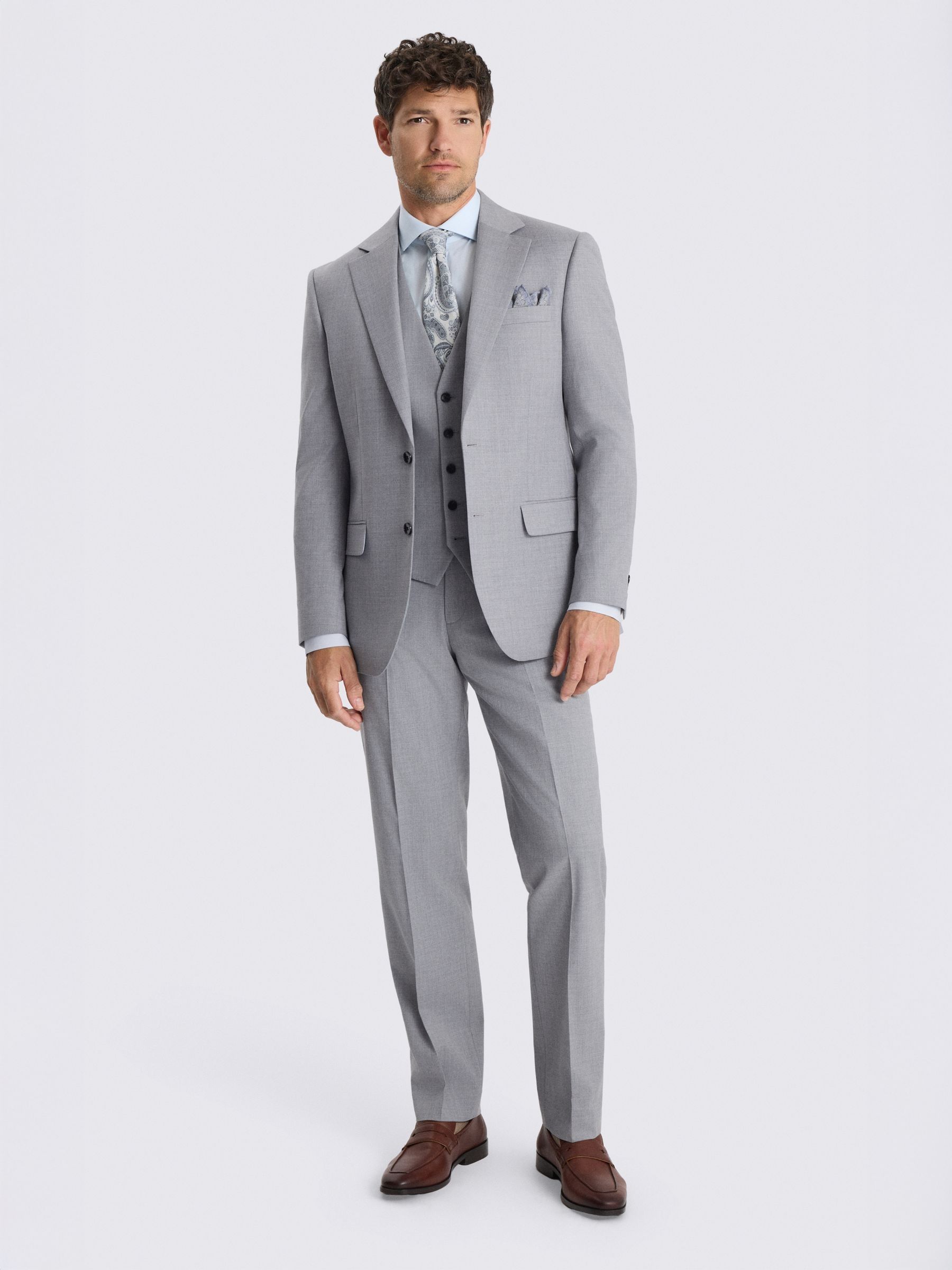 Buy MOSS Light Grey Regular Fit Stretch Suit Jacket from the Next UK ...