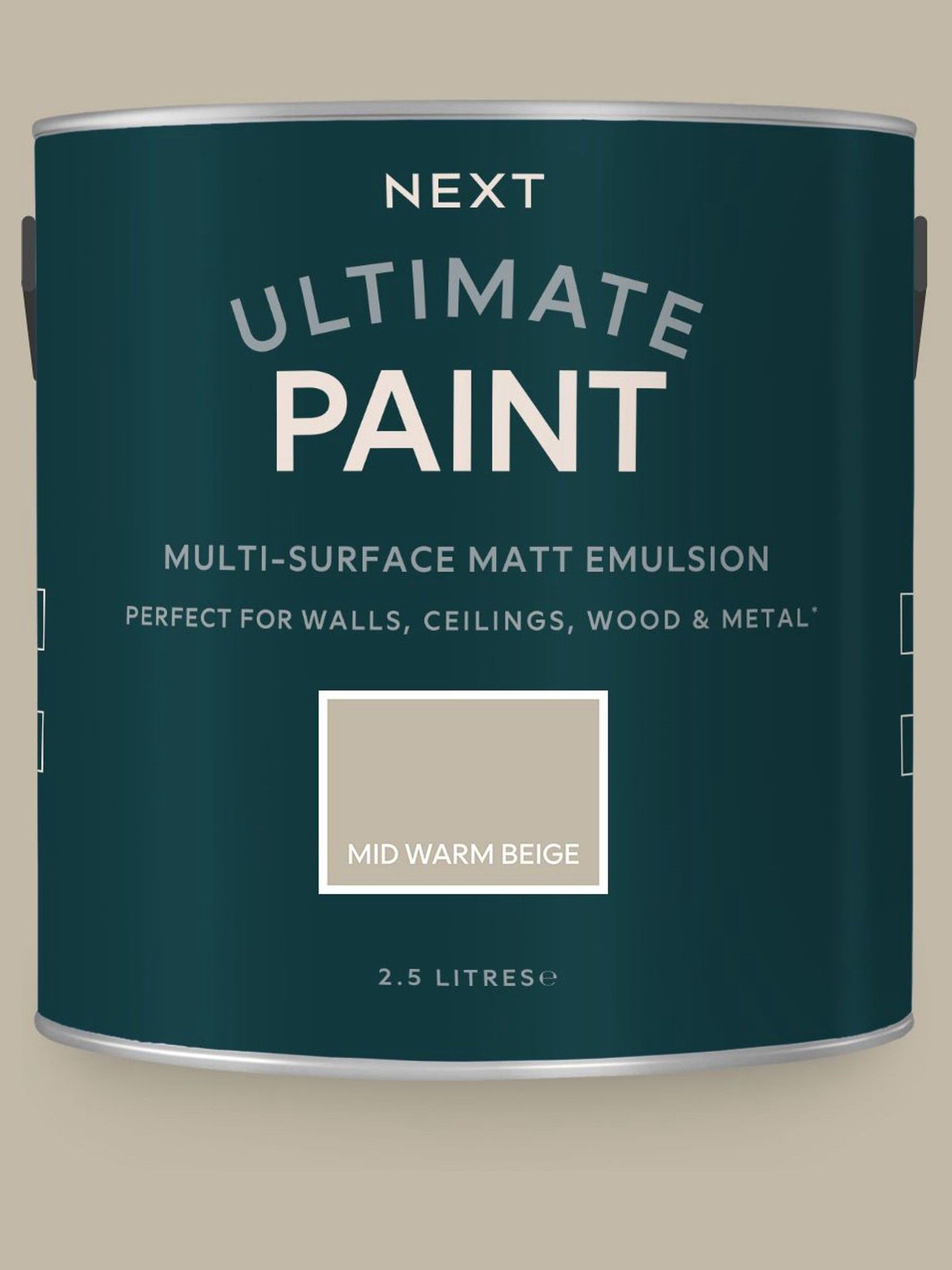 Buy Mid Warm Beige Ultimate Multi-Surface 2.5L Paint from the Next UK ...