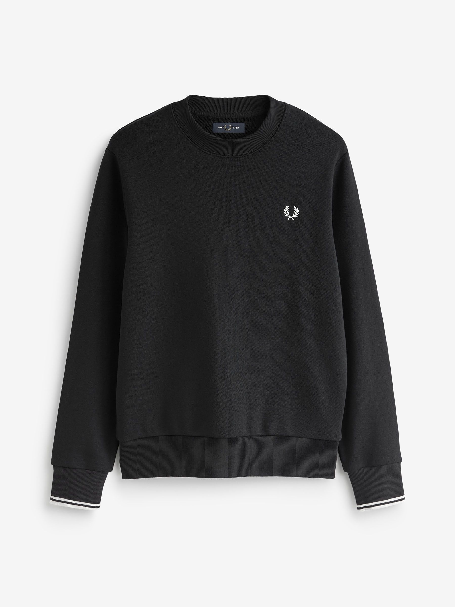 Buy Fred Perry Black Neck Sweatshirt from Next Ireland
