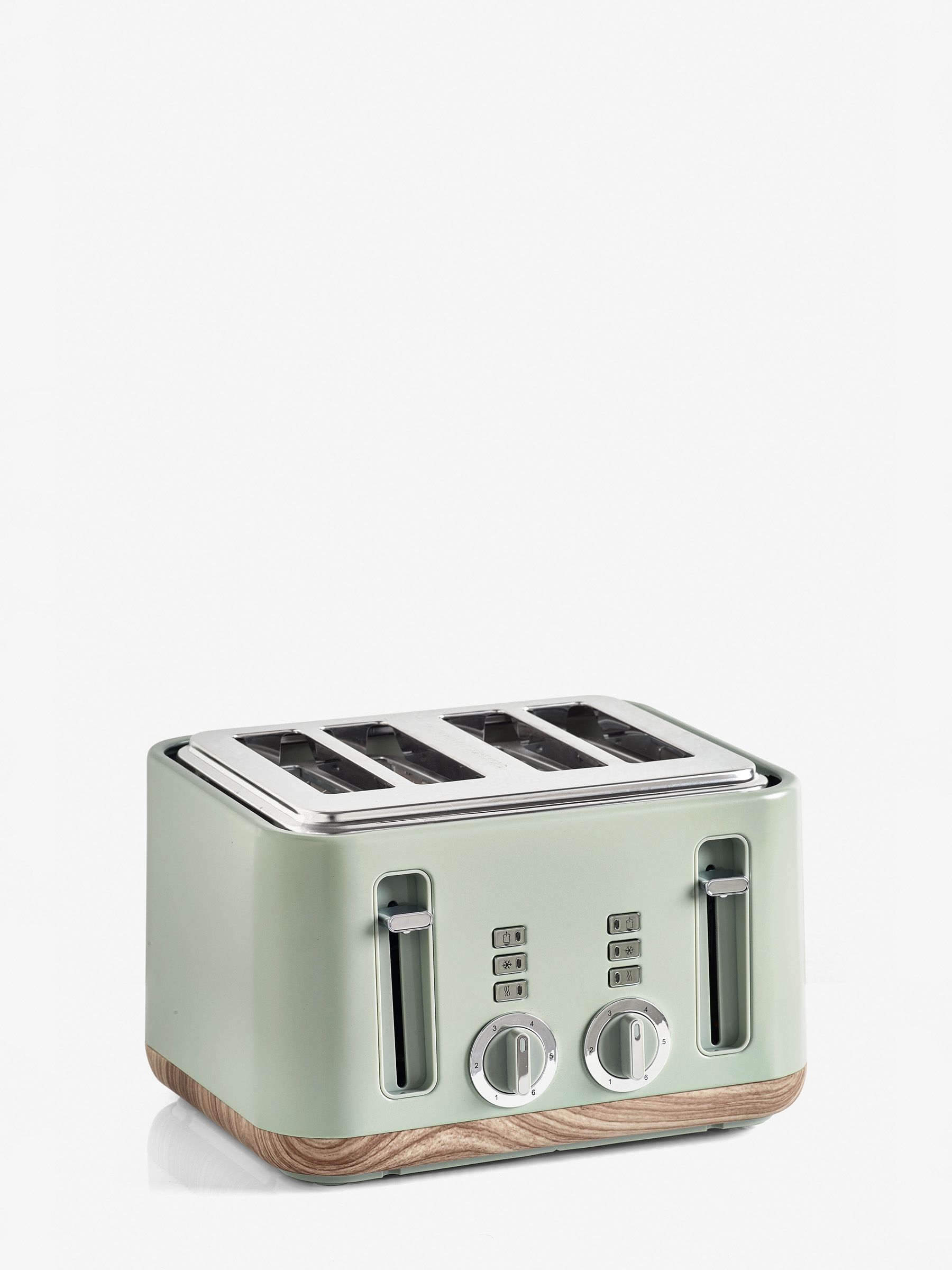Buy Sage Green Bronx Wood Effect 4 Slice Toaster from the Next UK ...