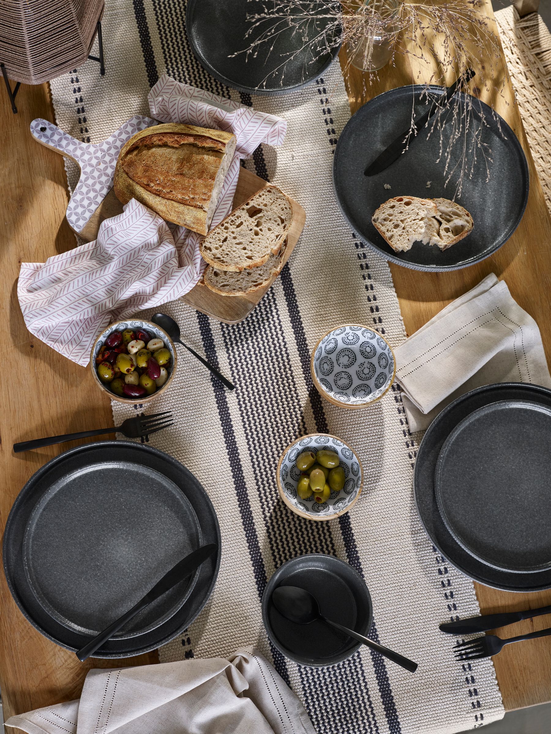Buy 12 Piece Charcoal Grey Stamford Dinner Set from the Next UK online shop
