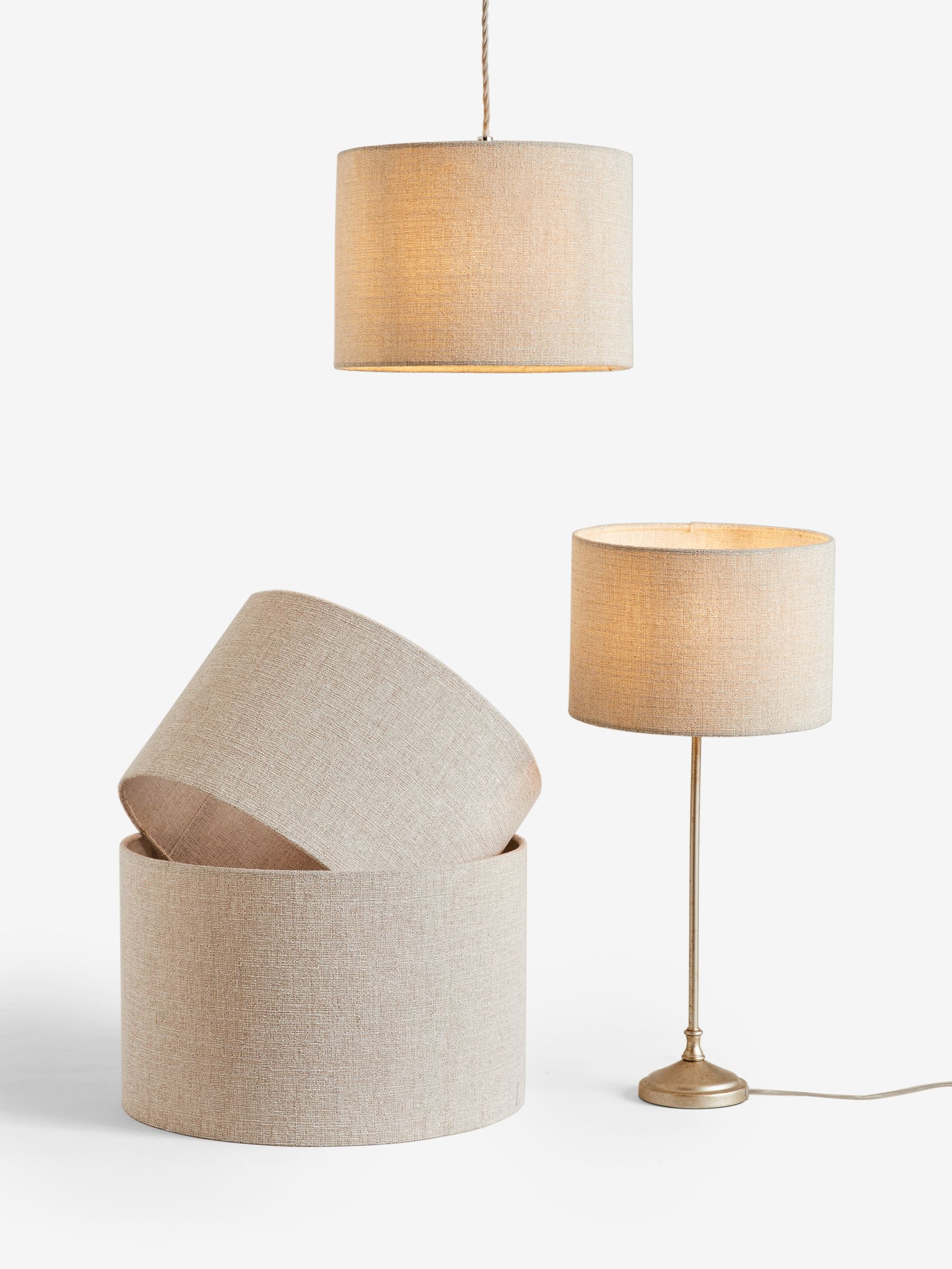 Buy Neutral Tweedy Plain Easy Fit Shade Ceiling Light from the Next UK ...