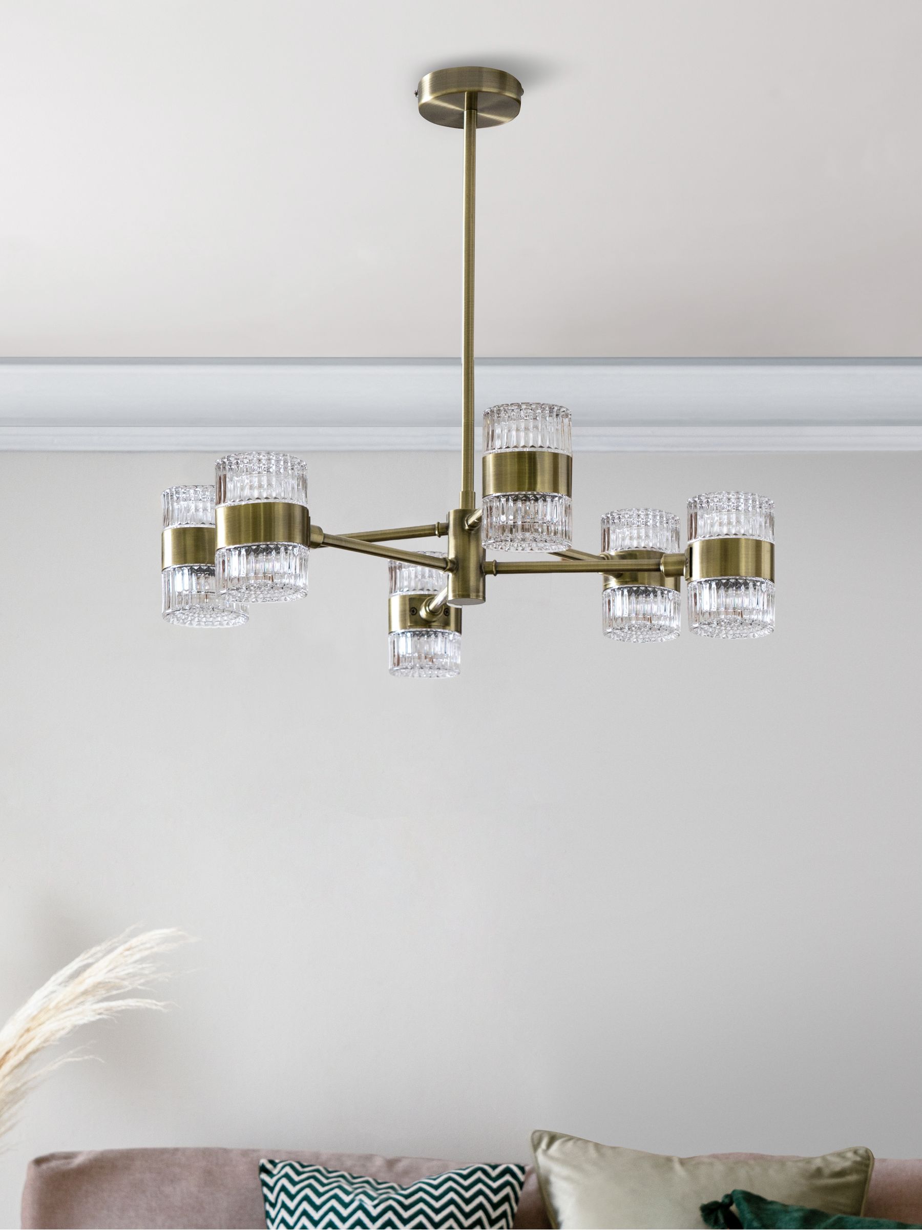 Buy Brass Lexington Glass Chandelier Ceiling Light from the Next UK ...