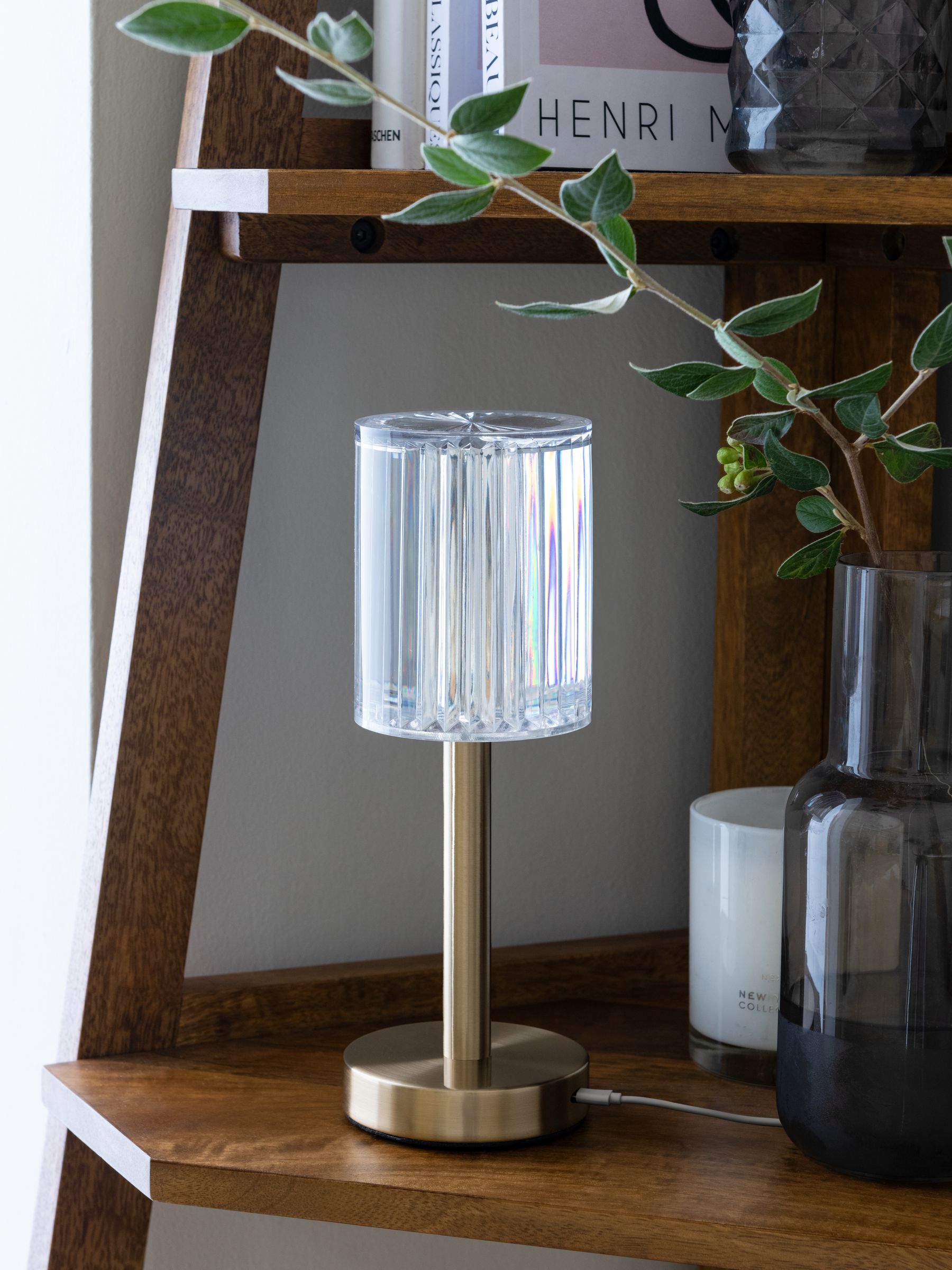 Buy Brass Albus Rechargeable Ambient Wireless Table Lamp from the Next ...