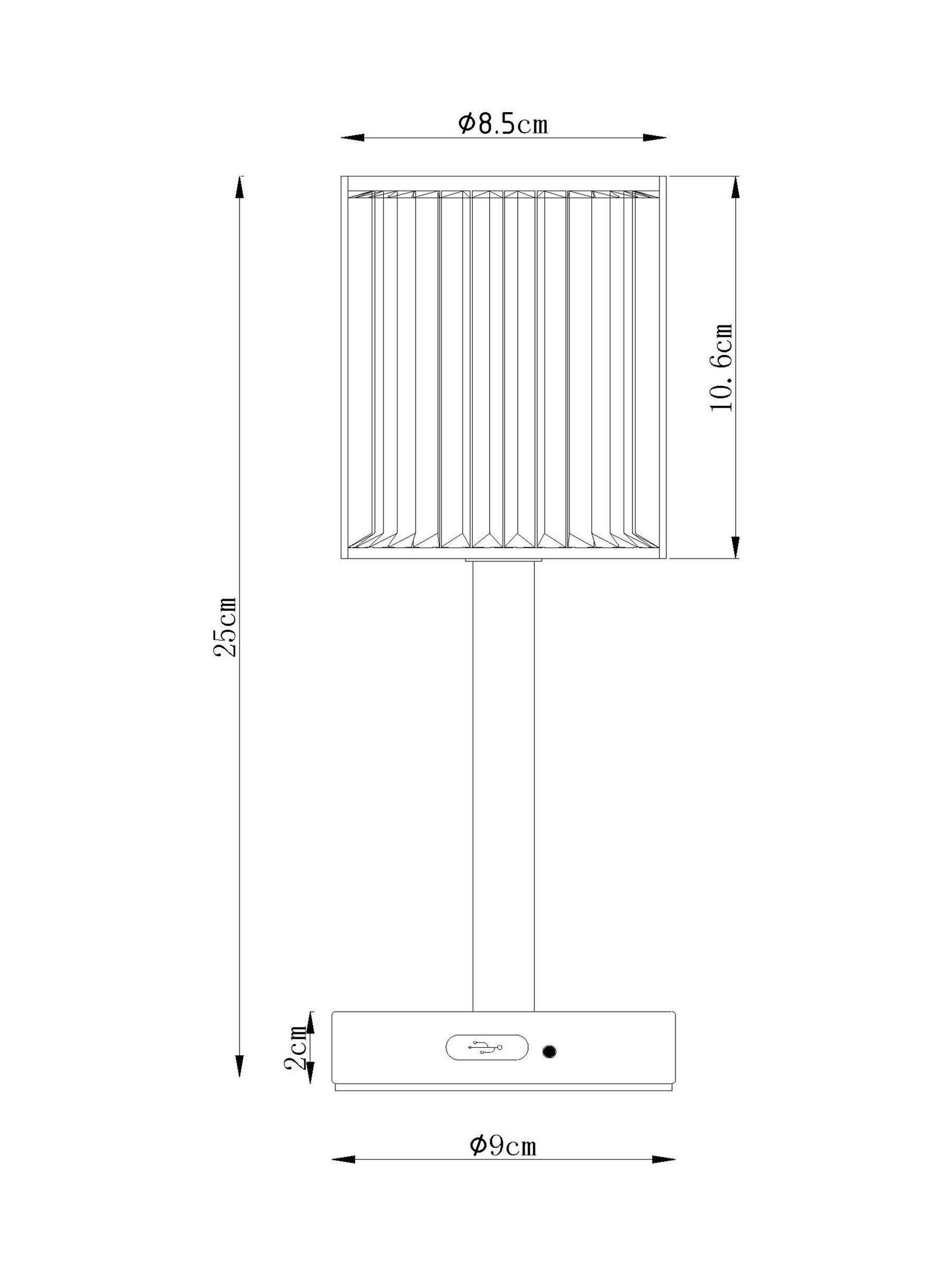Buy Brass Albus Rechargeable Ambient Wireless Table Lamp from the Next ...