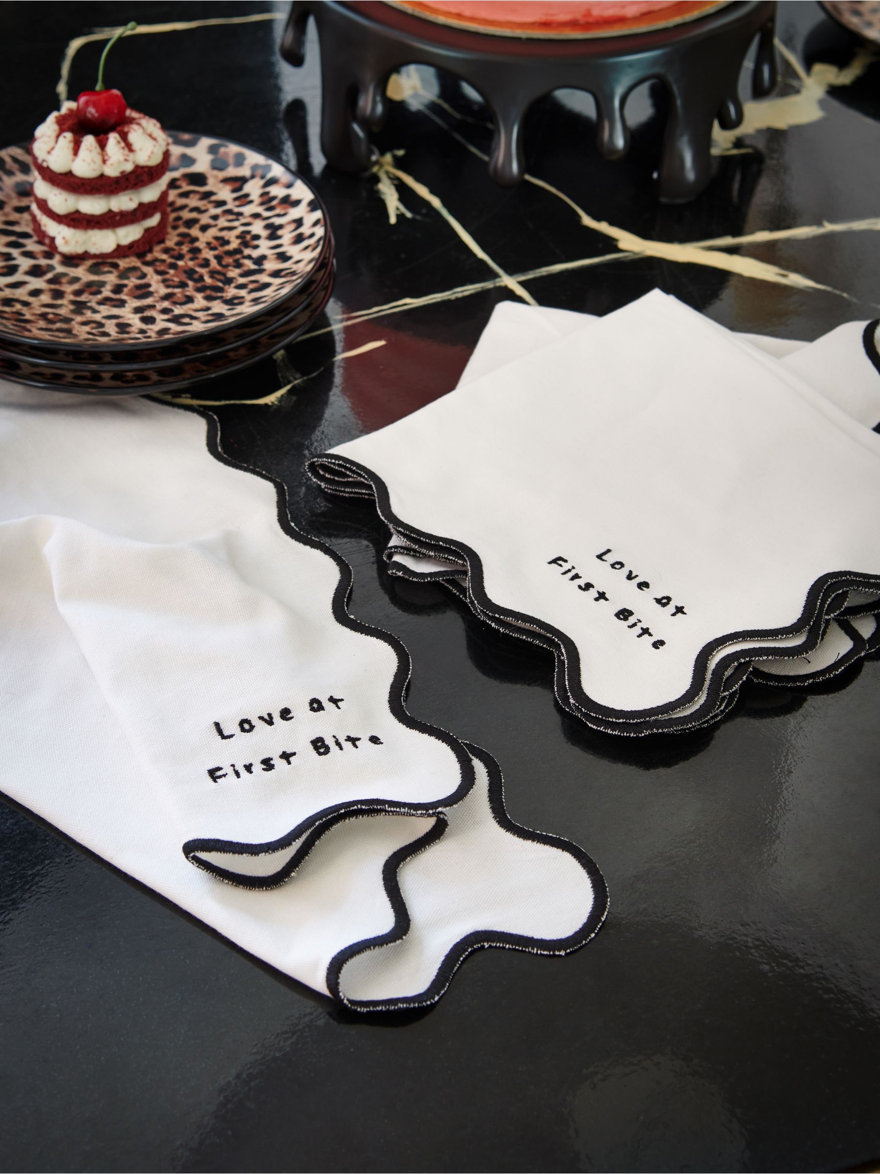 Buy Rockett St George Black/White First Bite 100% Cotton Napkins Set Of ...