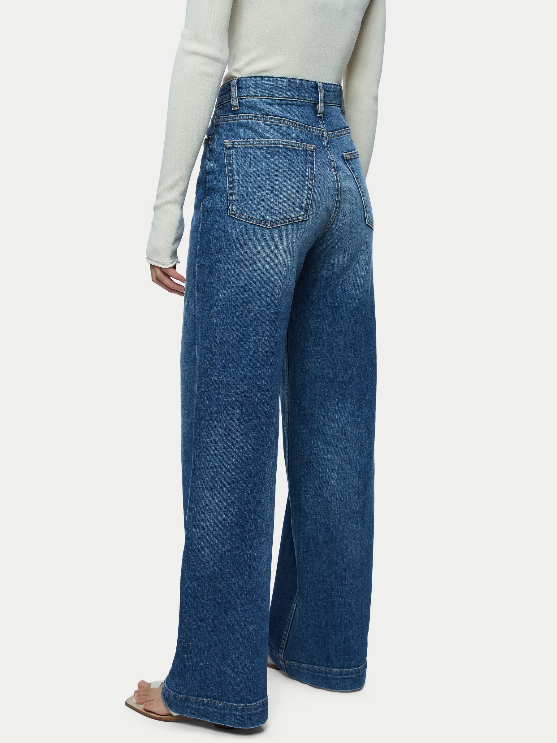 Buy Jigsaw Blue Balfour Long Wide Leg Jeans from the Next UK online shop