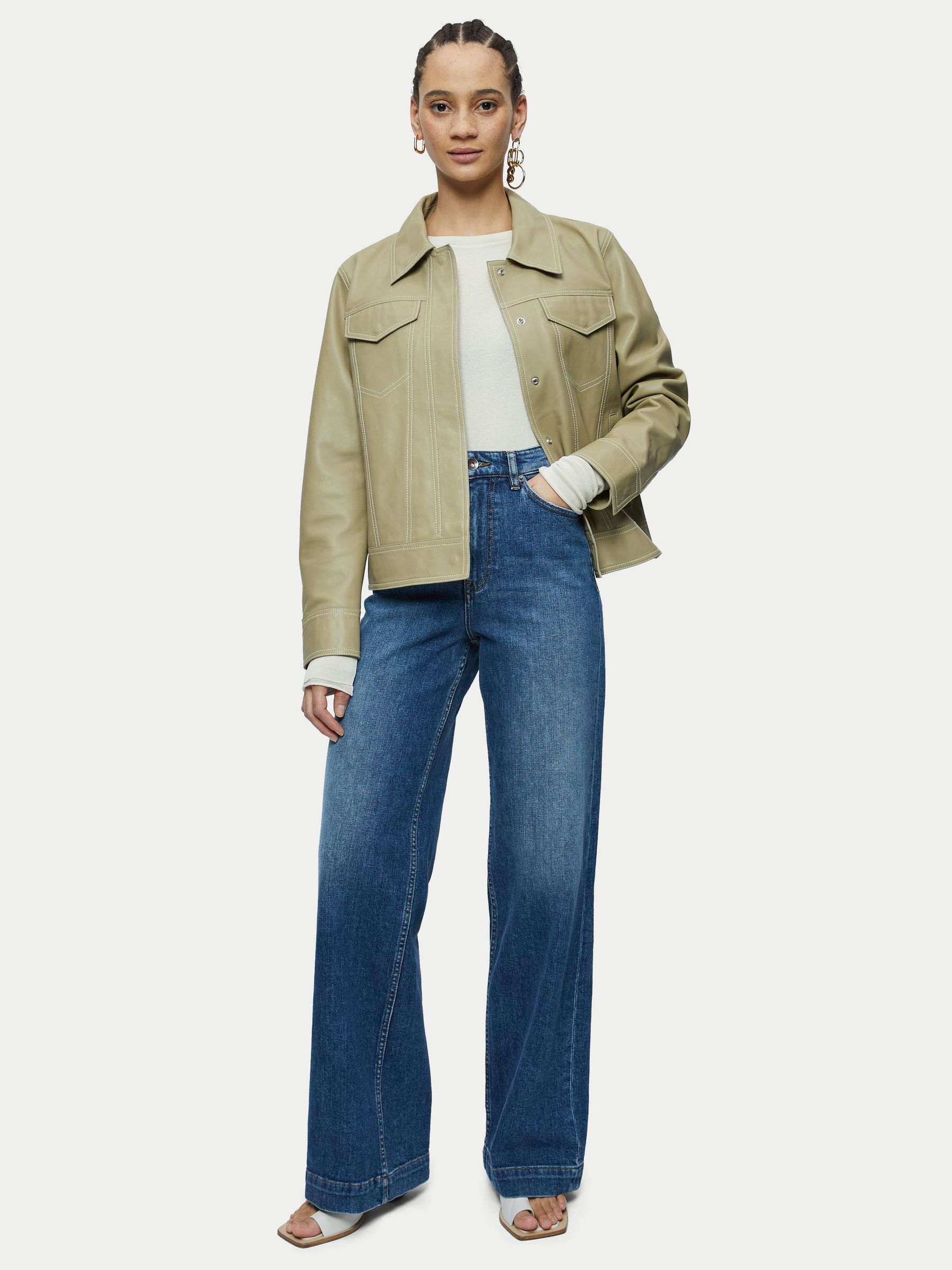 Buy Jigsaw Blue Balfour Long Wide Leg Jeans from the Next UK online shop