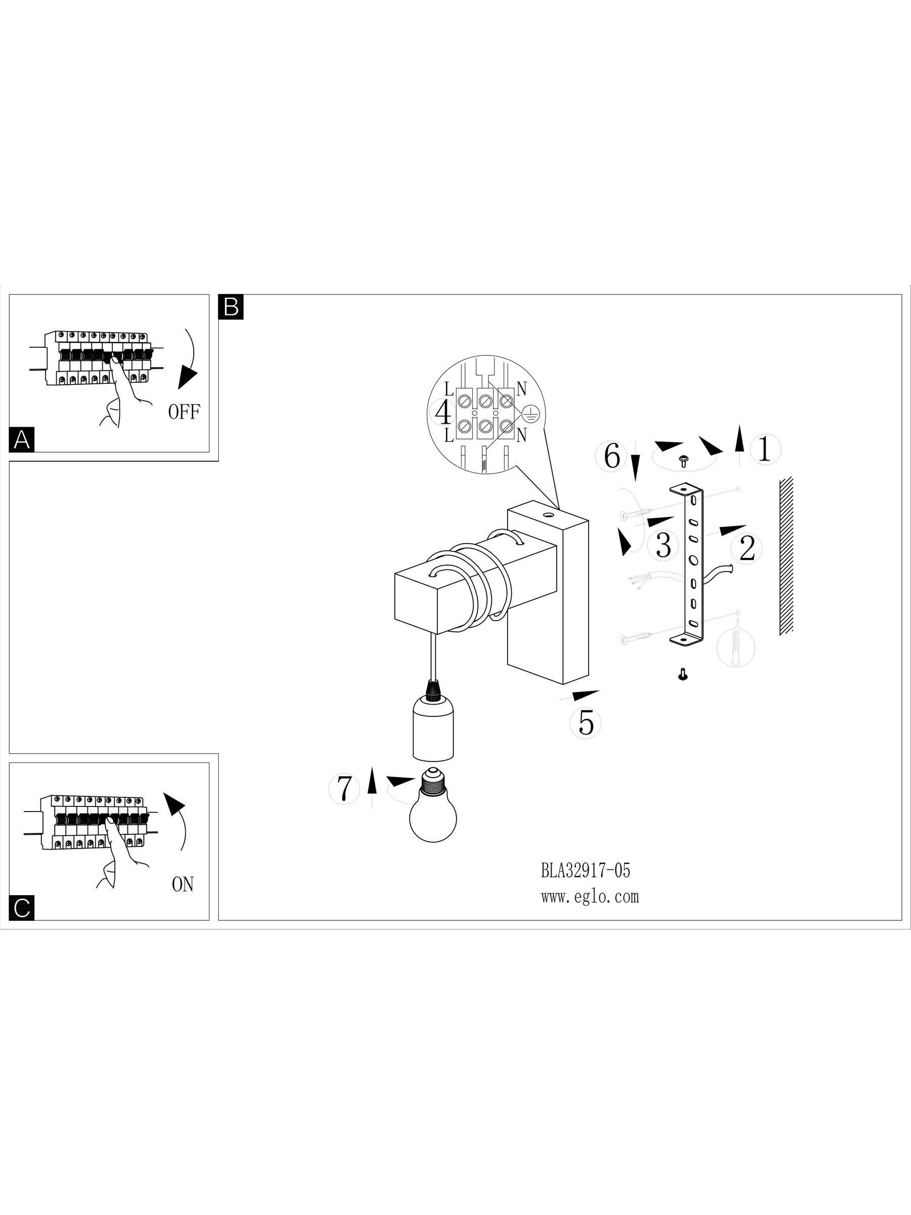 Buy Eglo Black Townshend Wall Light from the Next UK online shop