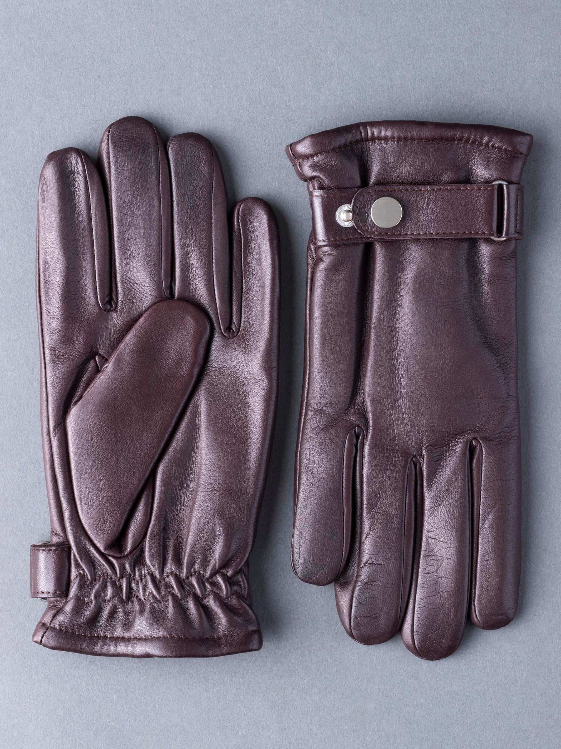 Lakeland Leather Cognac Martin Leather Gloves