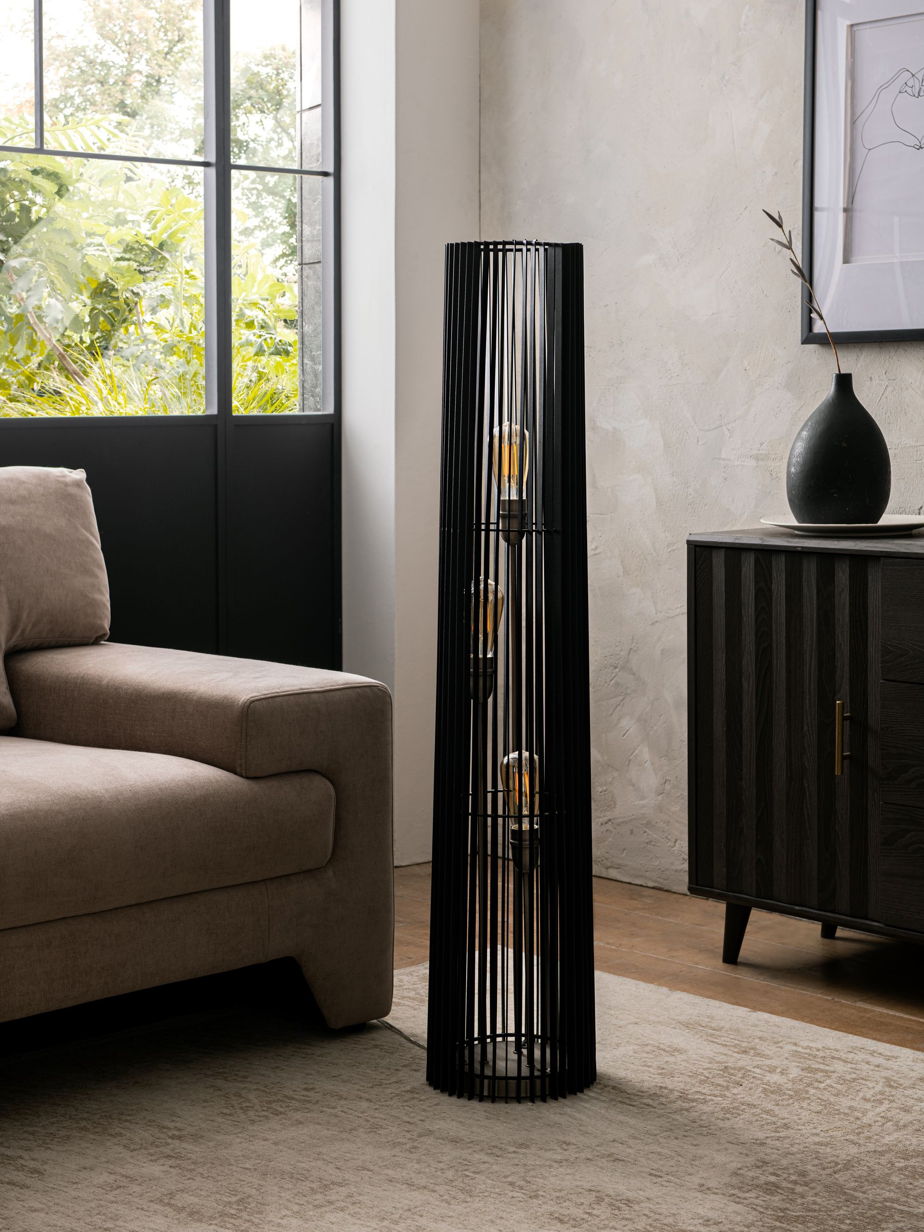 Buy Black Brooklyn 3 Light Floor Lamp from the Next UK online shop