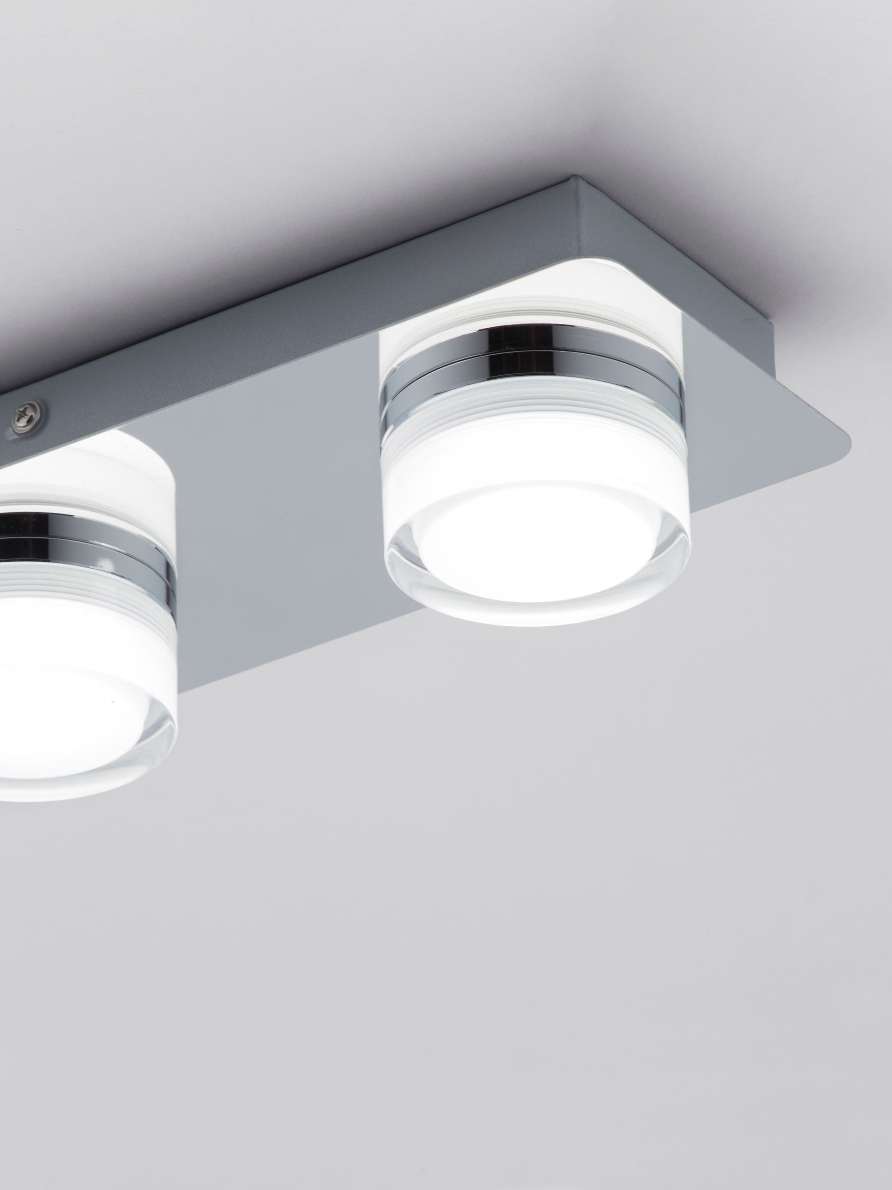 Buy BHS Silver Amalfi LED Flush 4 Light Bathroom Ceiling Light from the ...