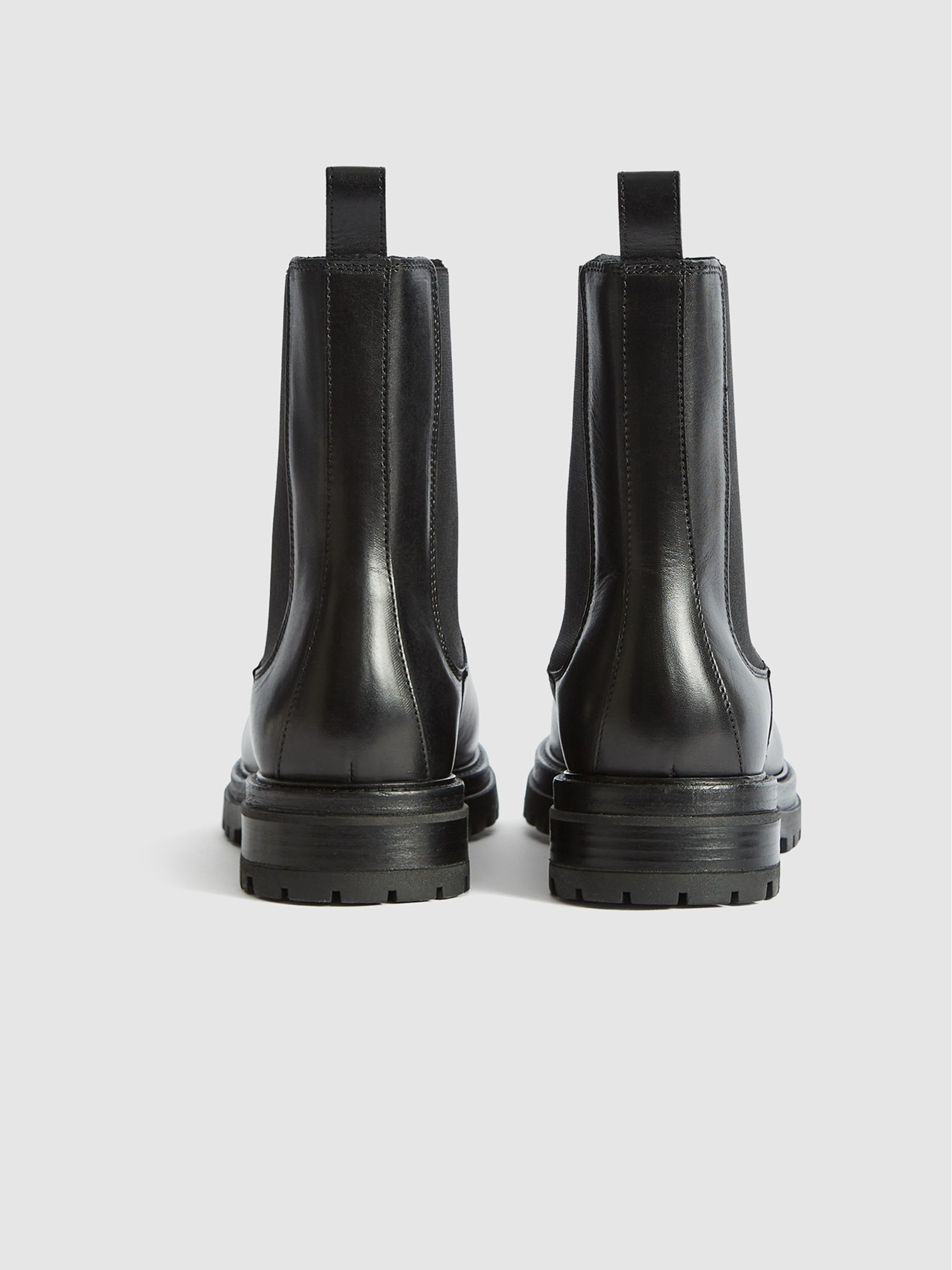 Buy Reiss Black Thea Boots Leather Chelsea Boots from the Next UK ...