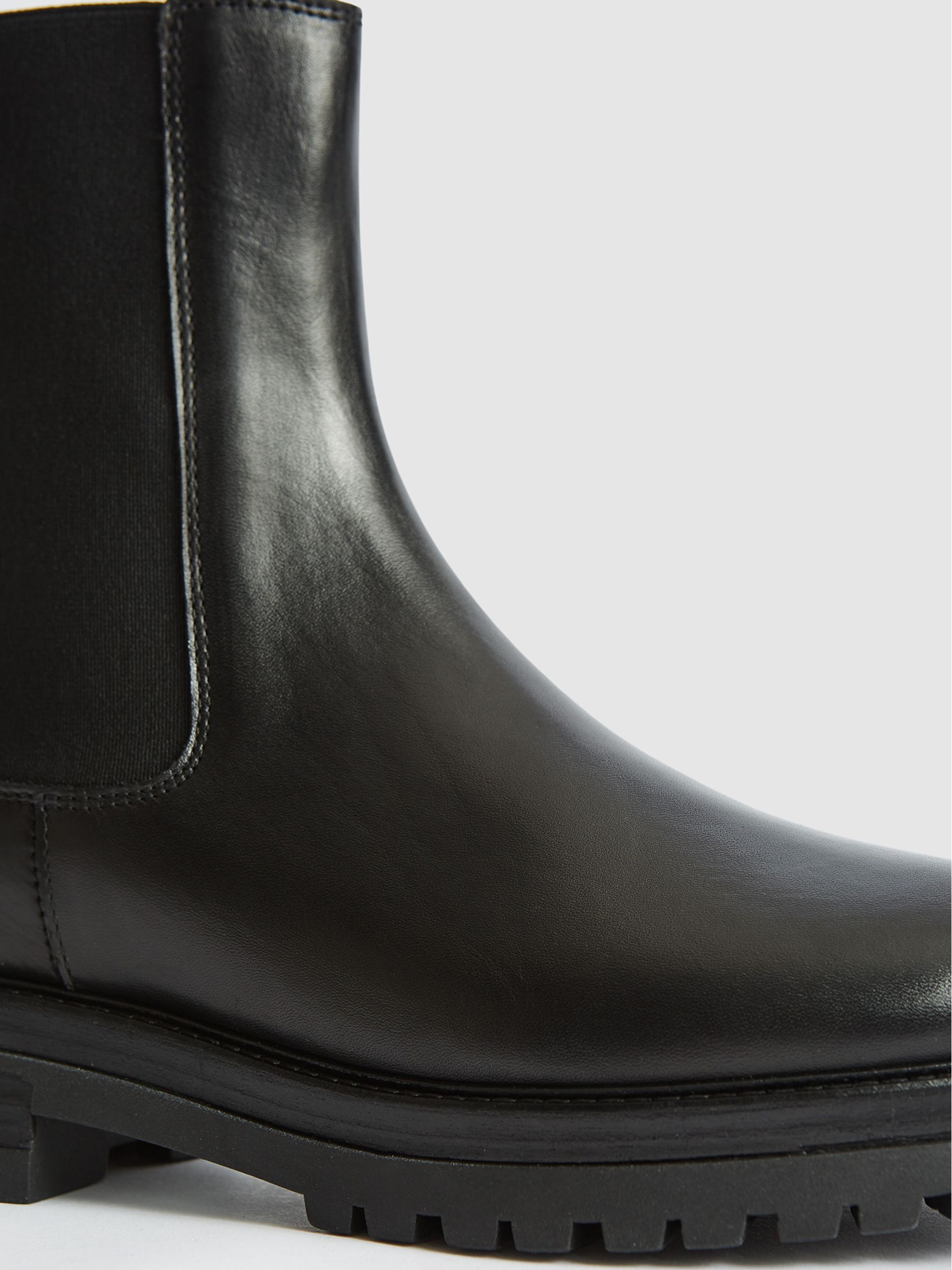 Buy Reiss Black Thea Boots Leather Chelsea Boots from the Next UK ...