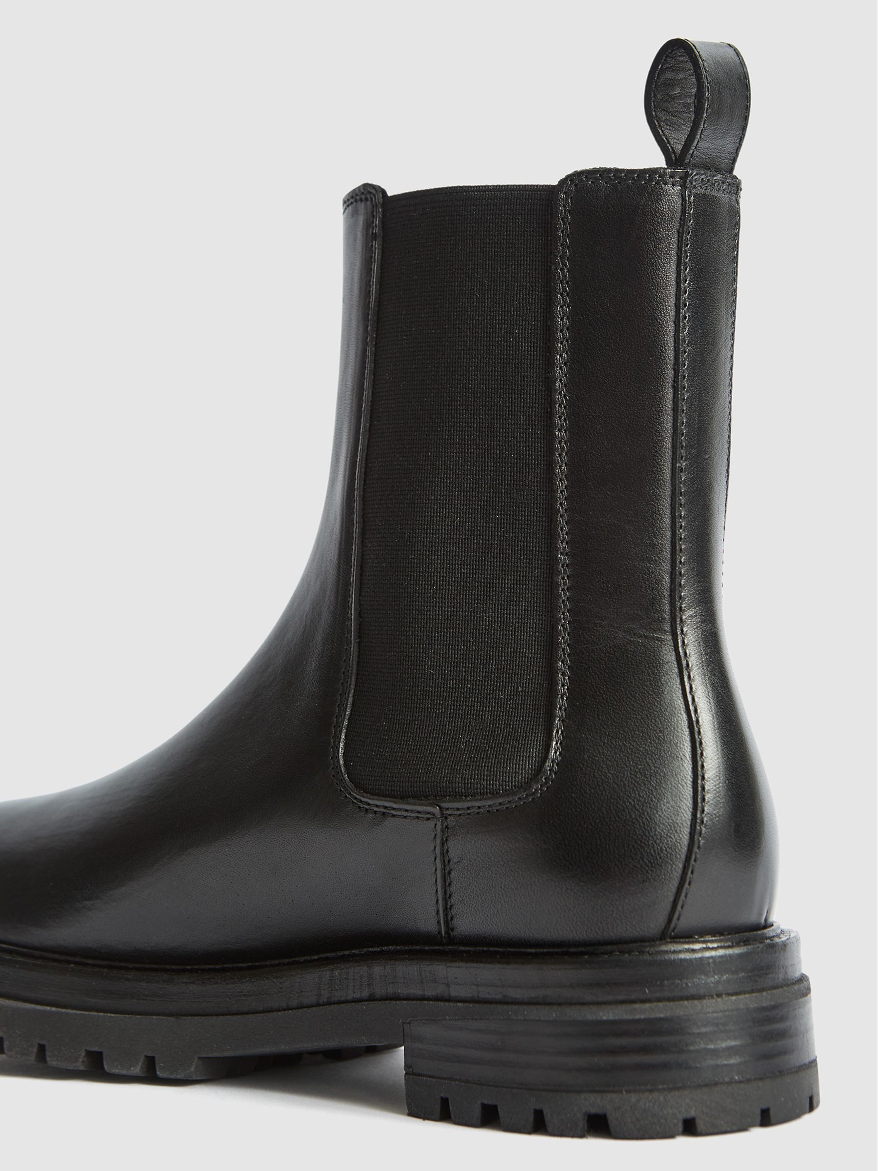 Buy Reiss Black Thea Boots Leather Chelsea Boots from the Next UK ...