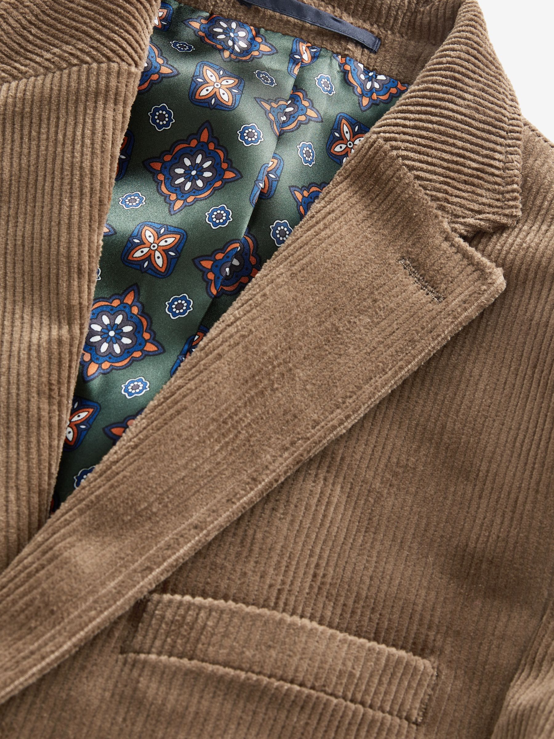 Buy Brown Slim Fit Corduroy Formal Jacket from Next Ireland