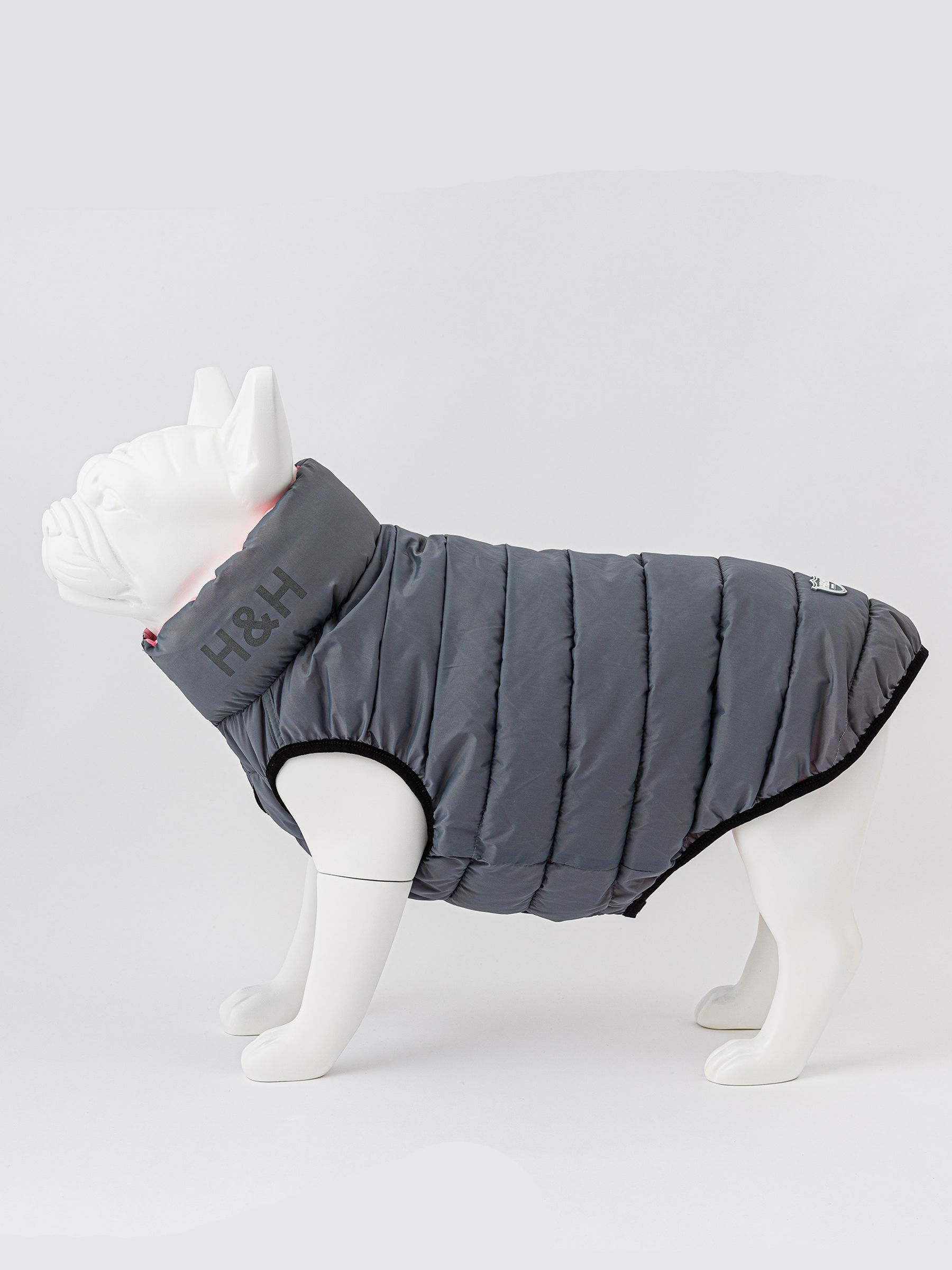 Buy Hugo & Hudson Dark Green and Grey Reversible Dog Puffer Jacket from ...