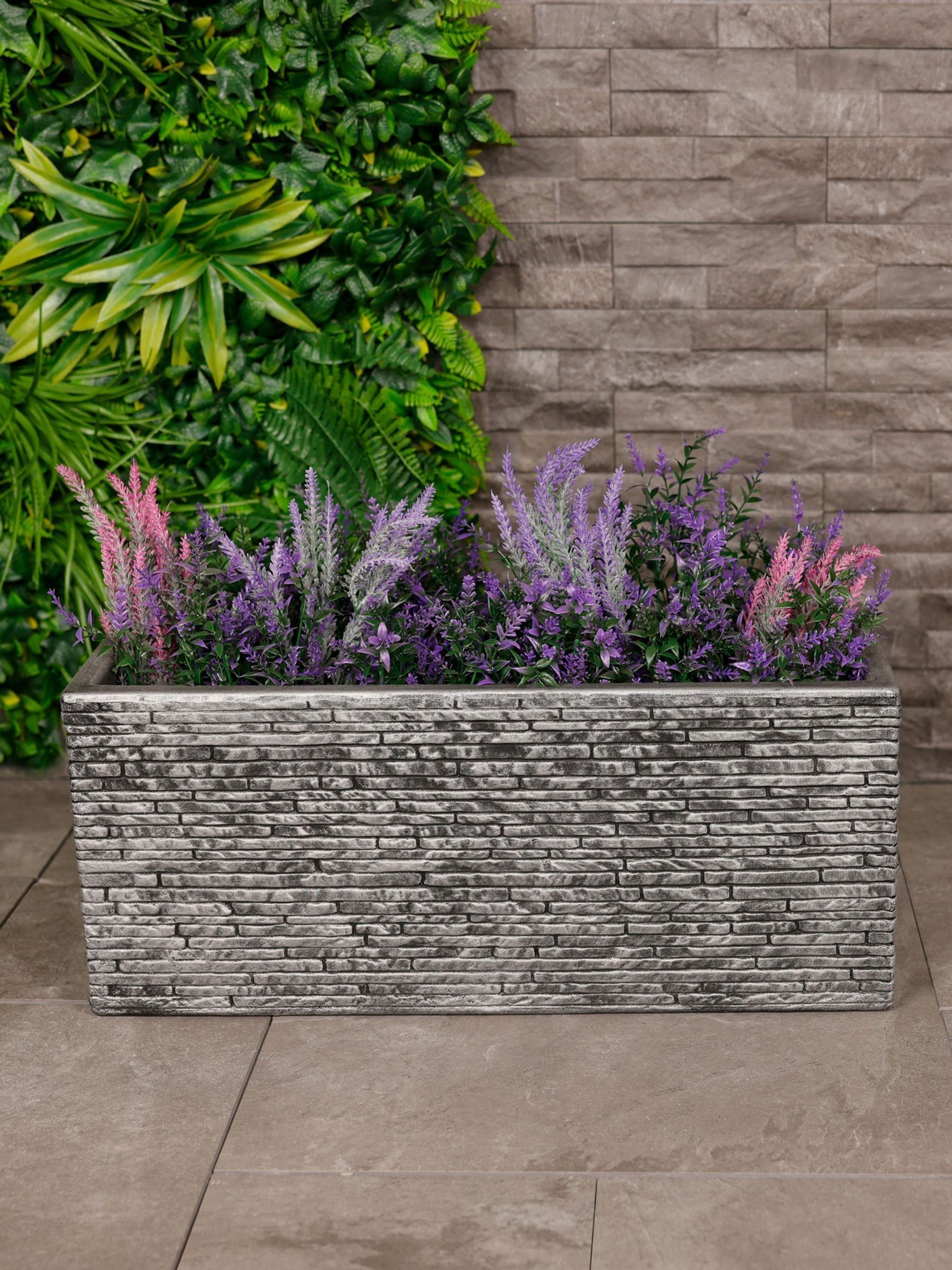 Buy Charles Bentley Grey Garden Trough Slate 60cm Planter from the Next ...