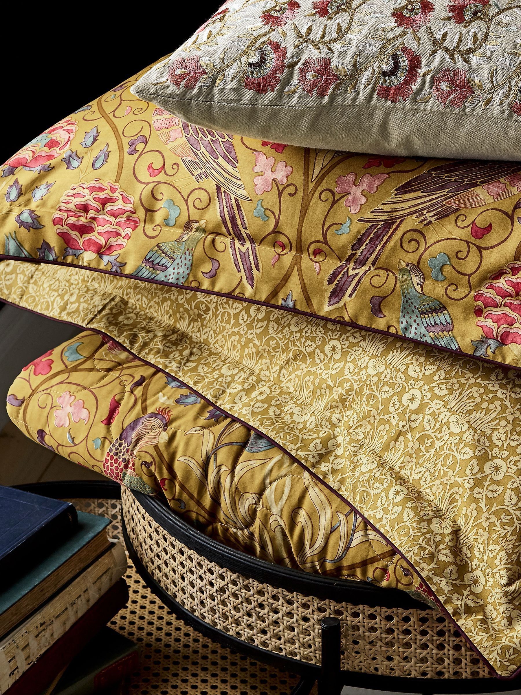 Buy Morris & Co. Saffron Yellow Seasons by May 200 Thread Count Quilted ...